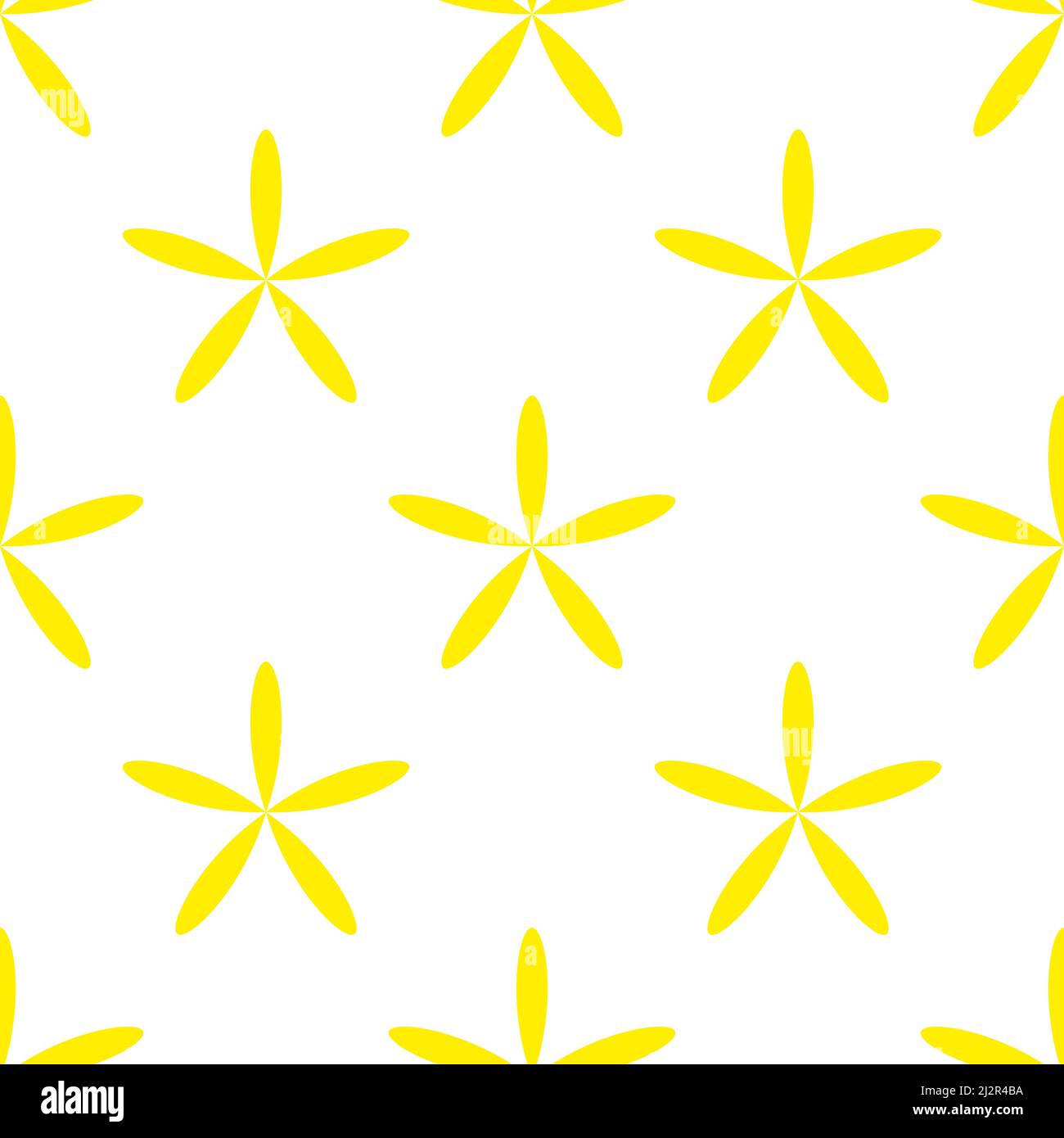 Simple yellow flowers, petals seamless, repeatable pattern, background ...