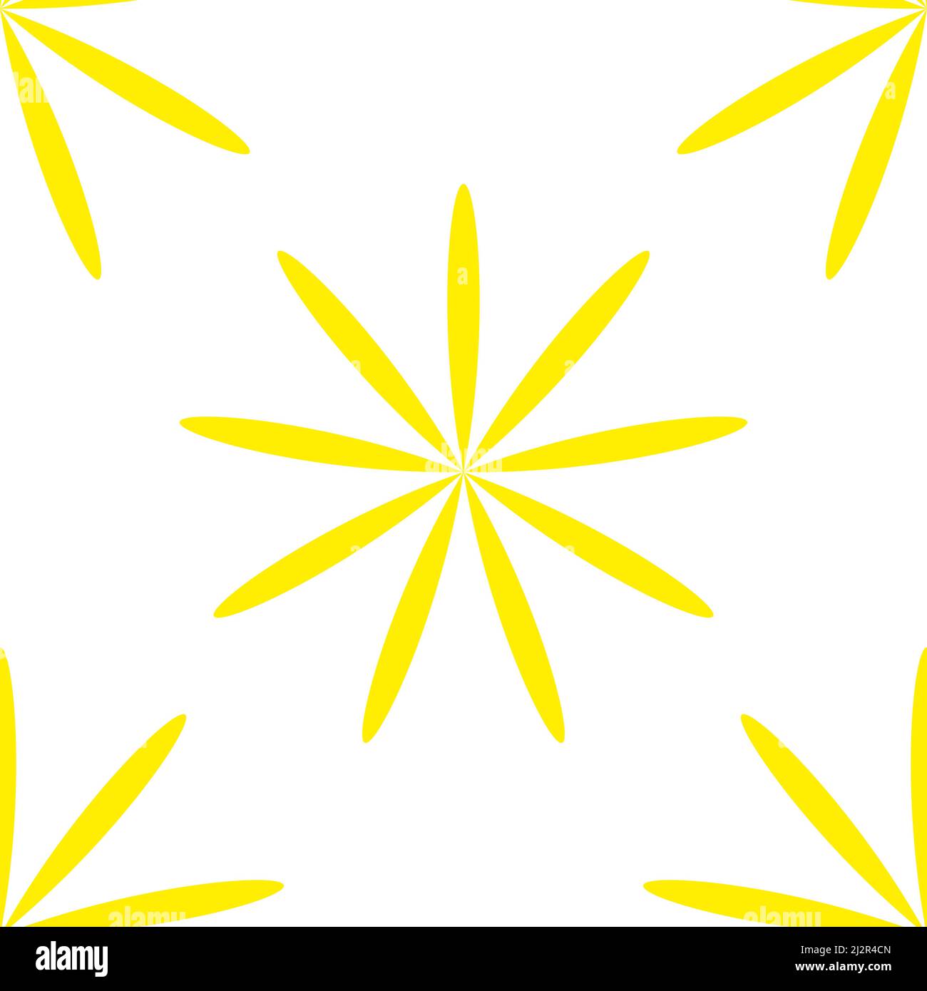 Simple yellow flowers, petals seamless, repeatable pattern, background ...