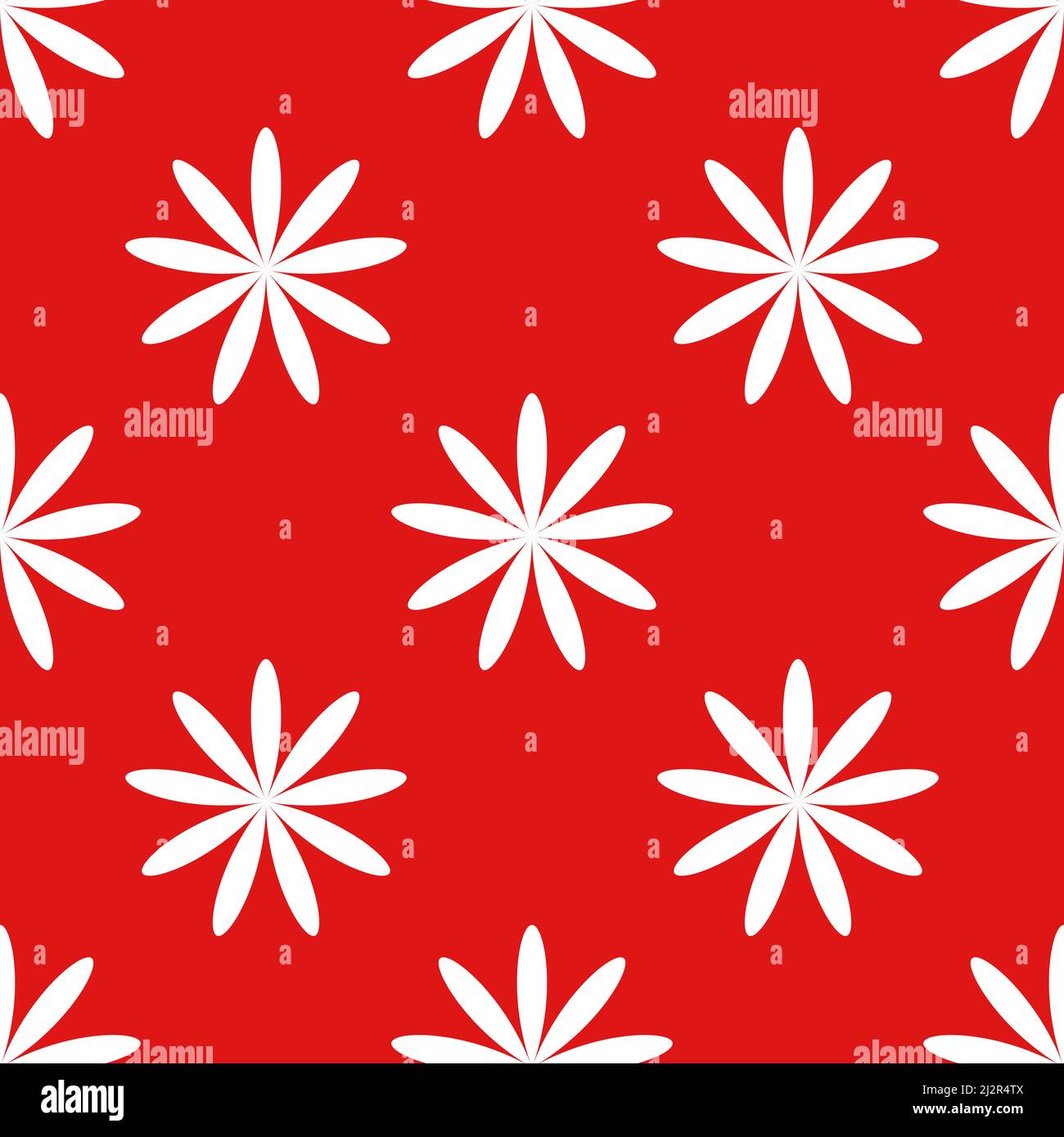 Simple red flowers, petals seamless, repeatable pattern, background ...