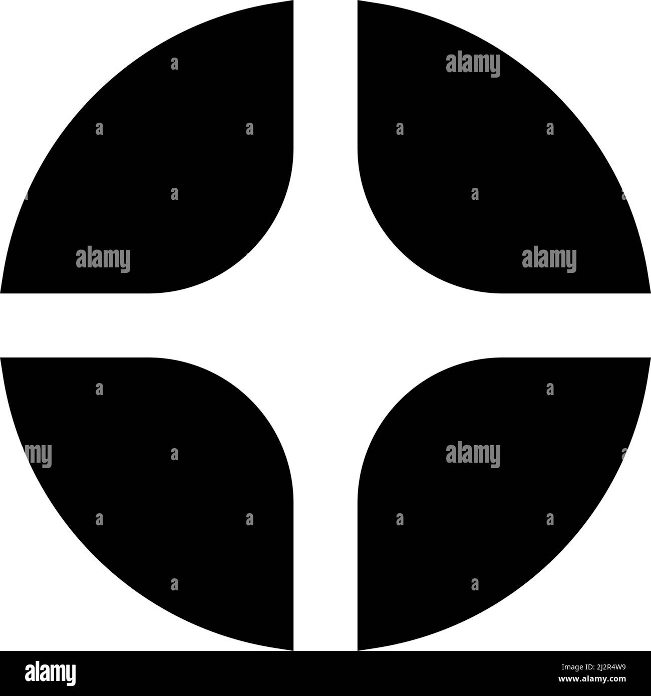 Abstract circle, circular geometric graphic, icon and symbol. Radial ...