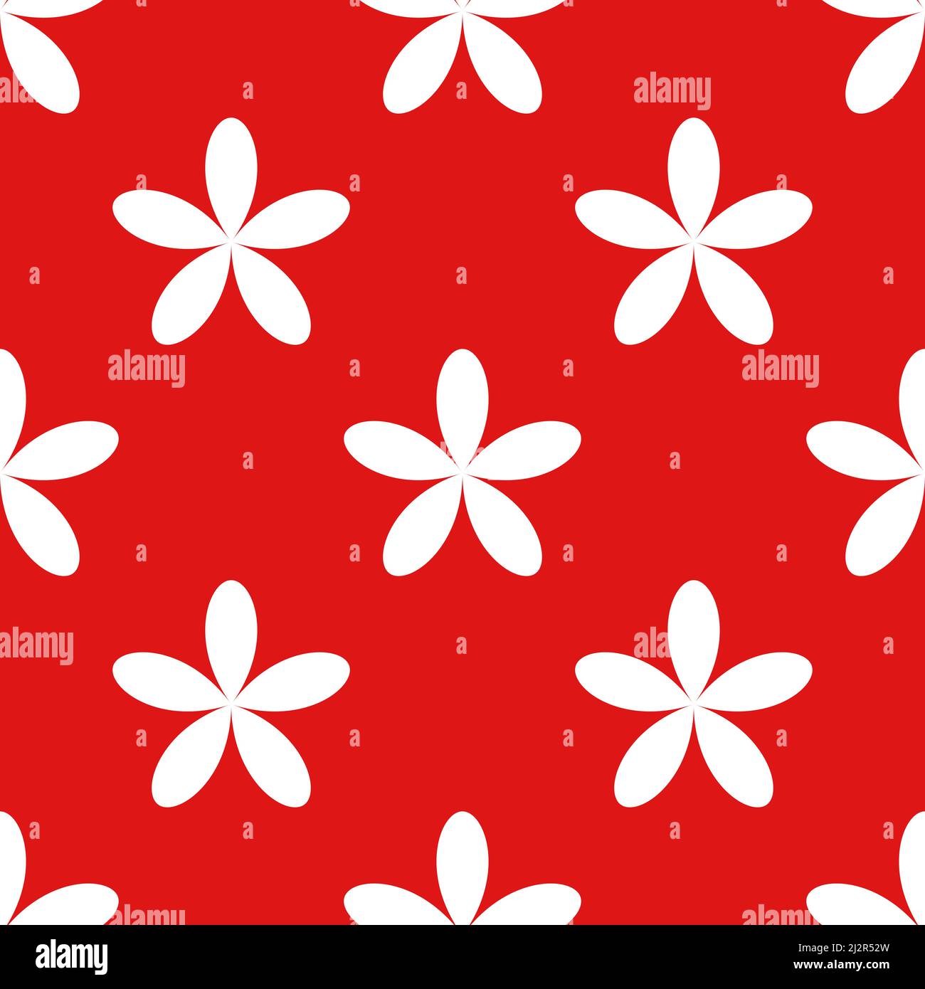 Simple red flowers, petals seamless, repeatable pattern, background ...