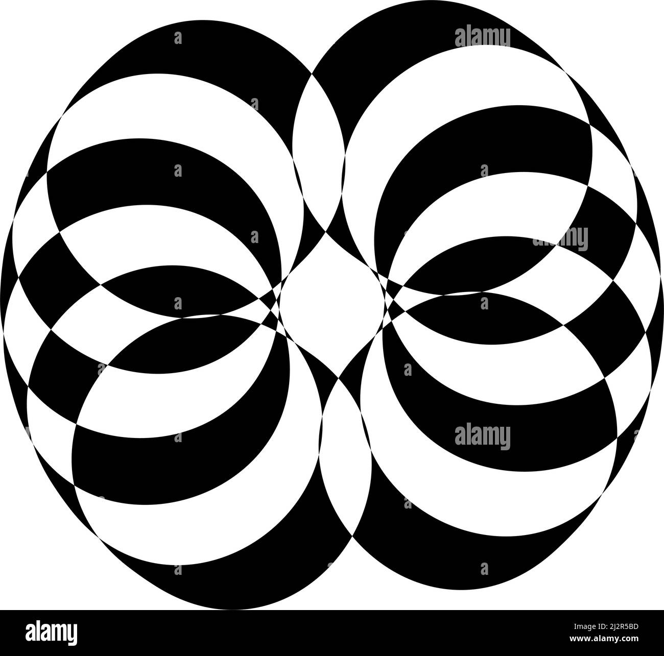 Abstract circle, circular geometric graphic, icon and symbol. Radial ...