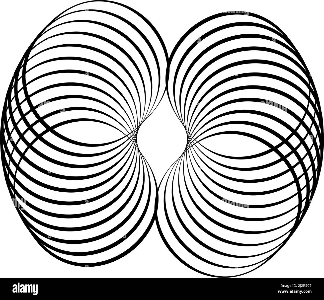 Abstract circle, circular geometric graphic, icon and symbol. Radial ...