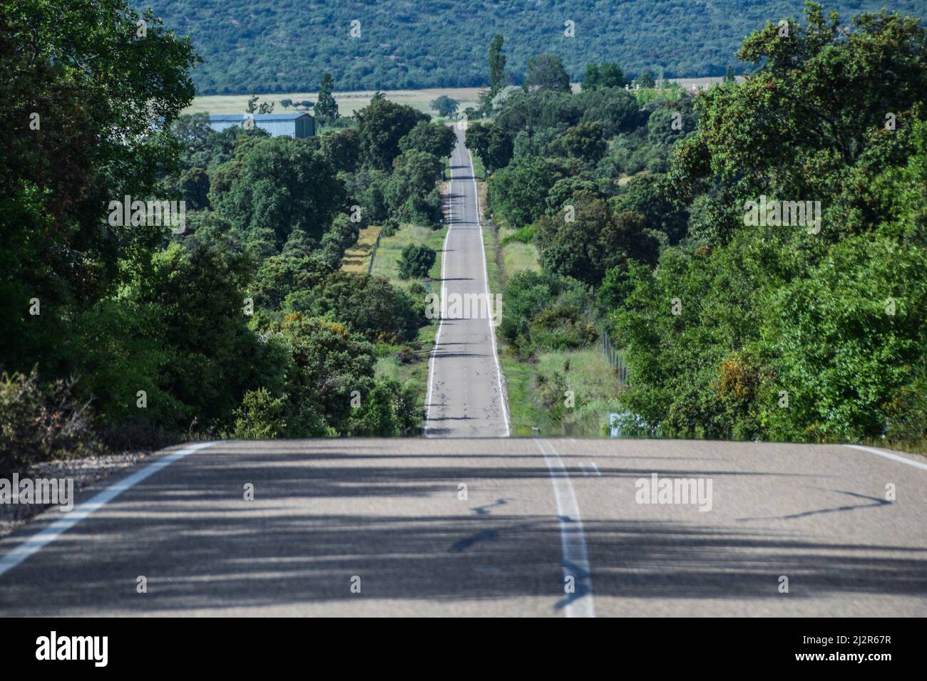road to the far mountain Stock Photo - Alamy