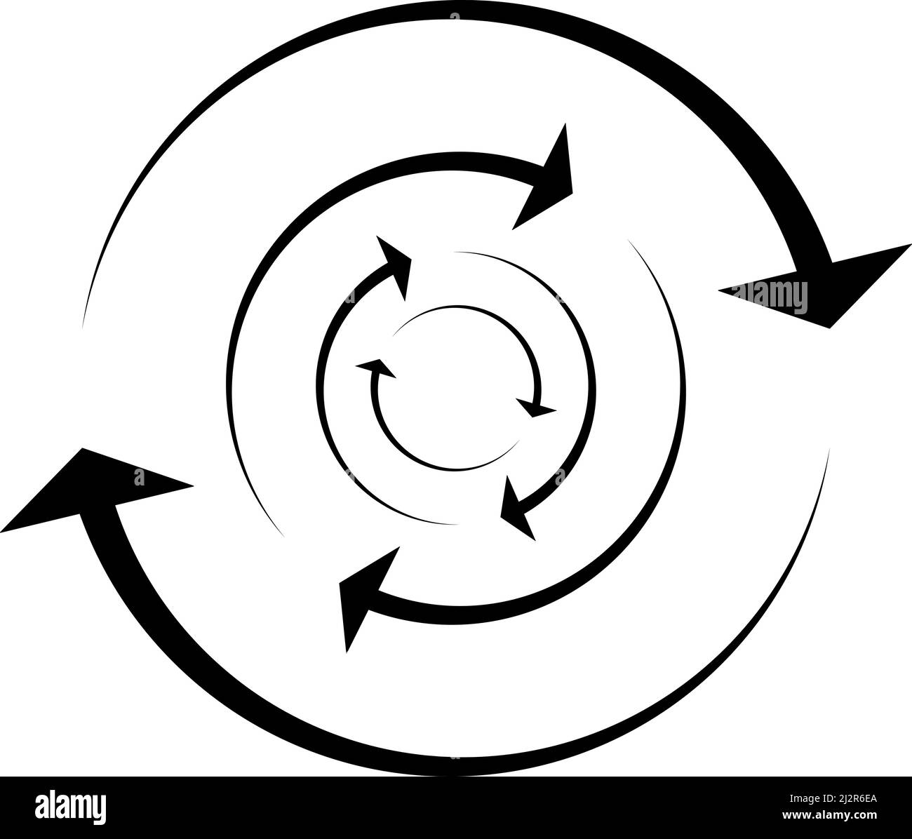 Circular, circle arrow element as recycling, update, refresh and reload ...