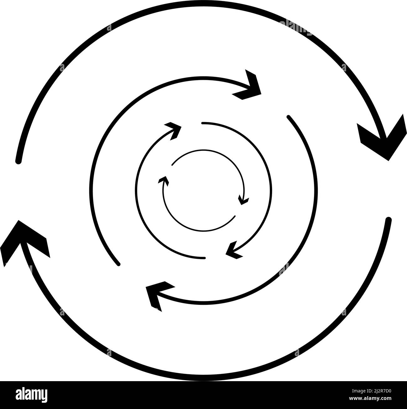 Circular, circle arrow element as recycling, update, refresh and reload ...