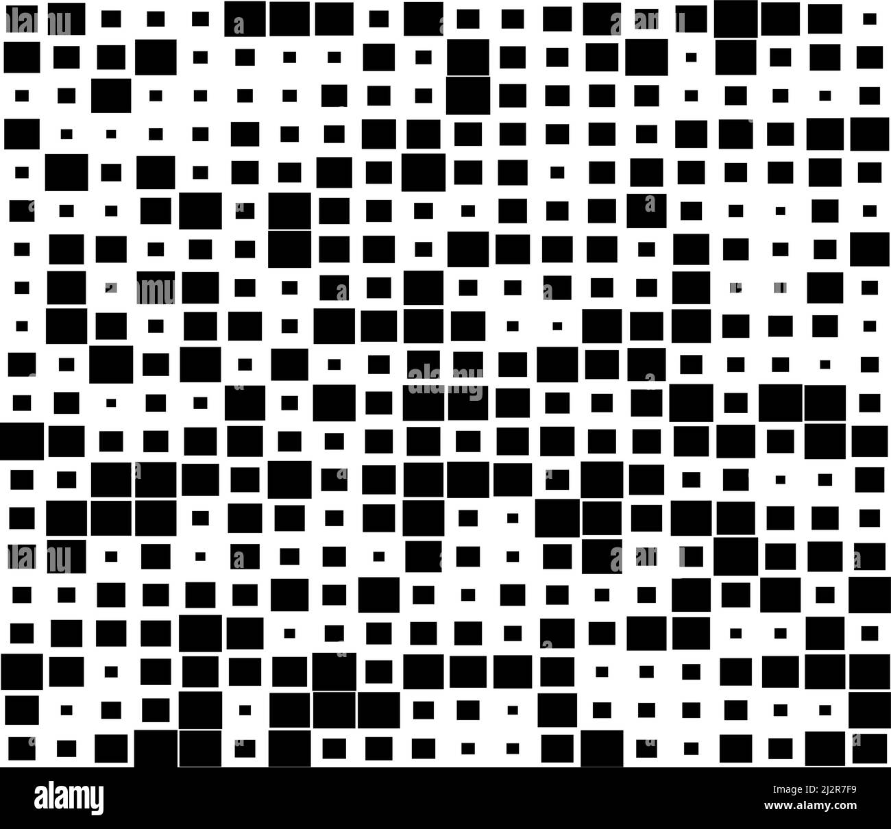 Random squares, rectangles black and white, monochrome geometric ...