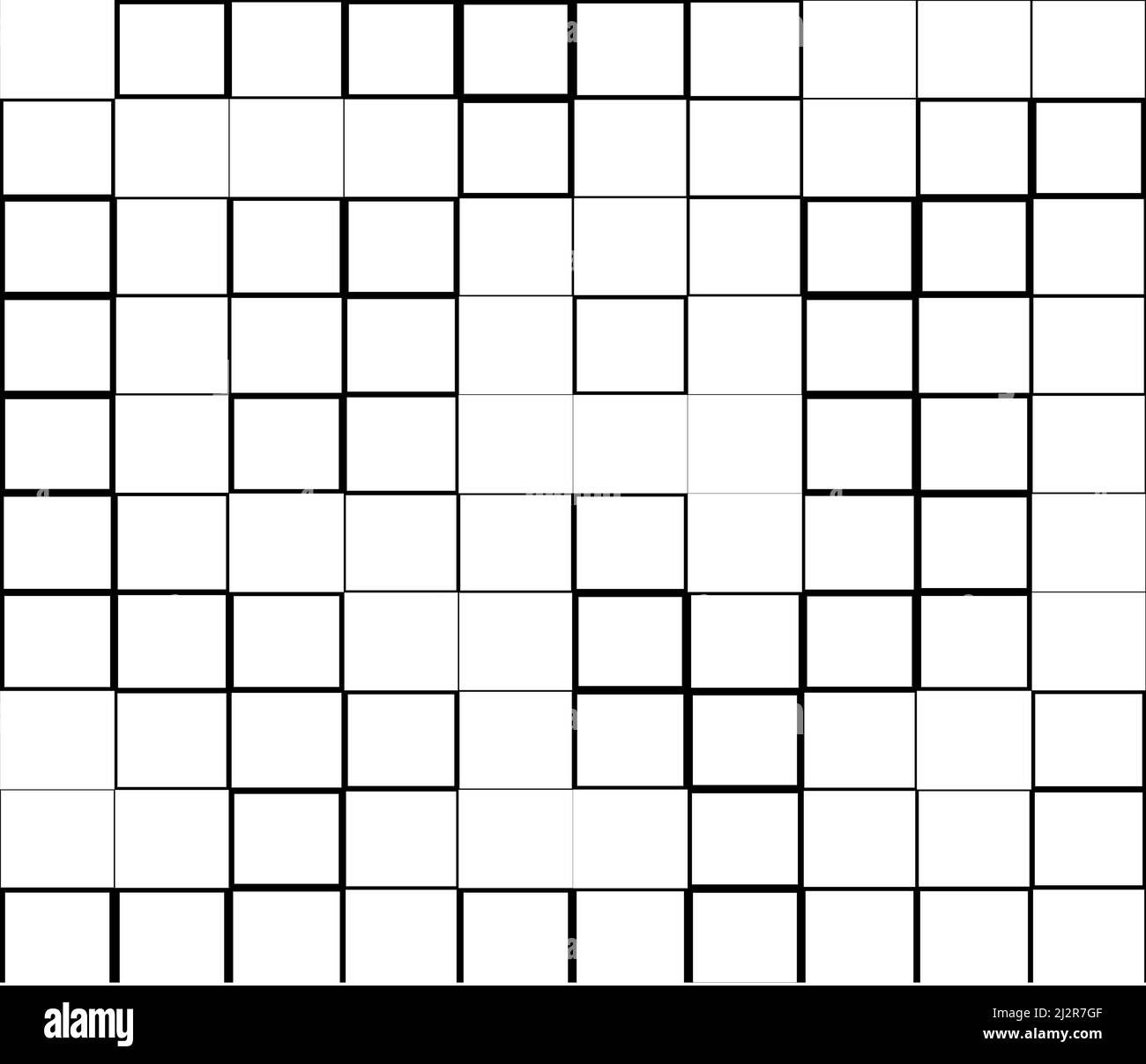 Random squares, rectangles black and white, monochrome geometric ...