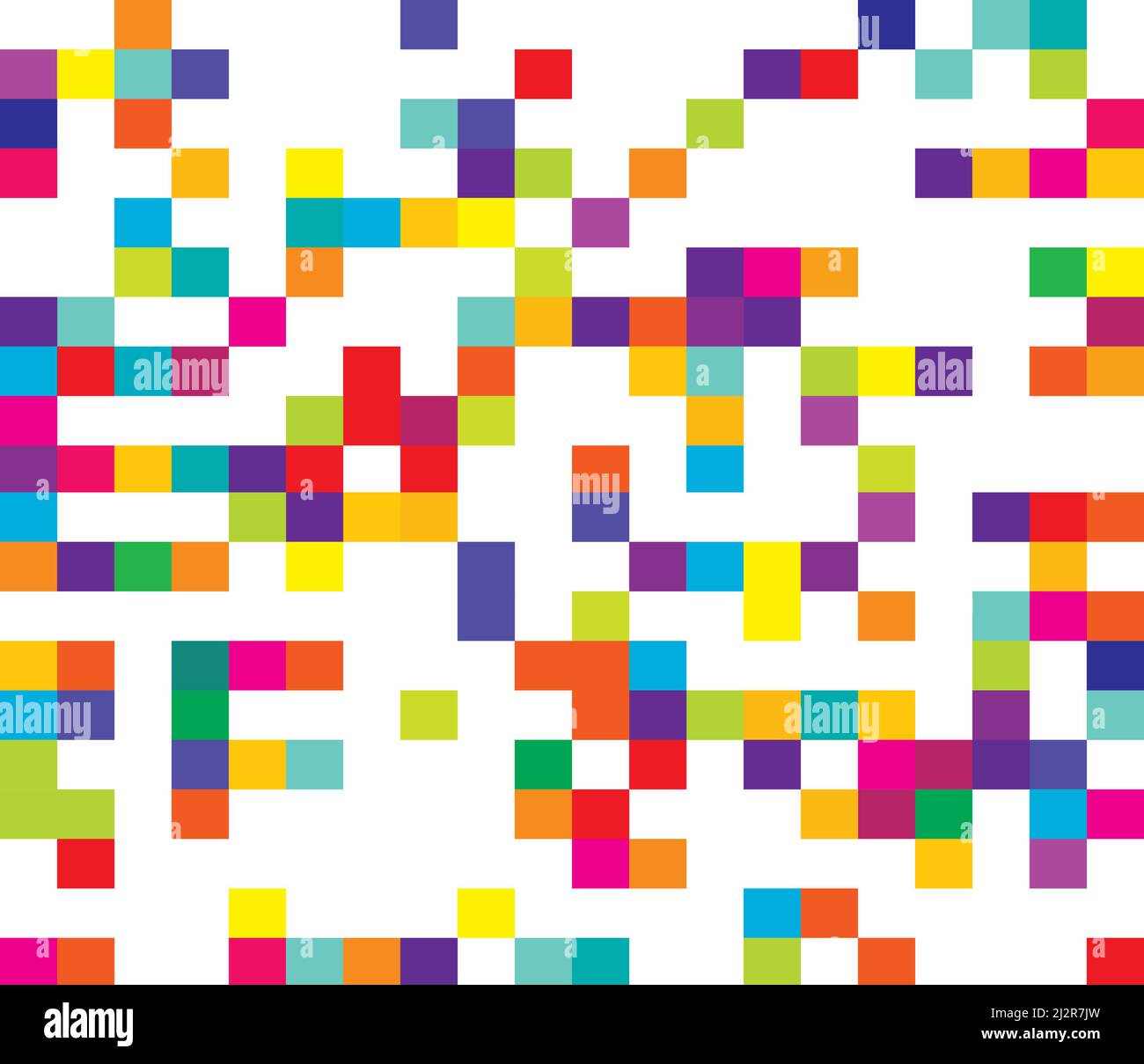 Random squares, rectangles black and white, monochrome geometric ...