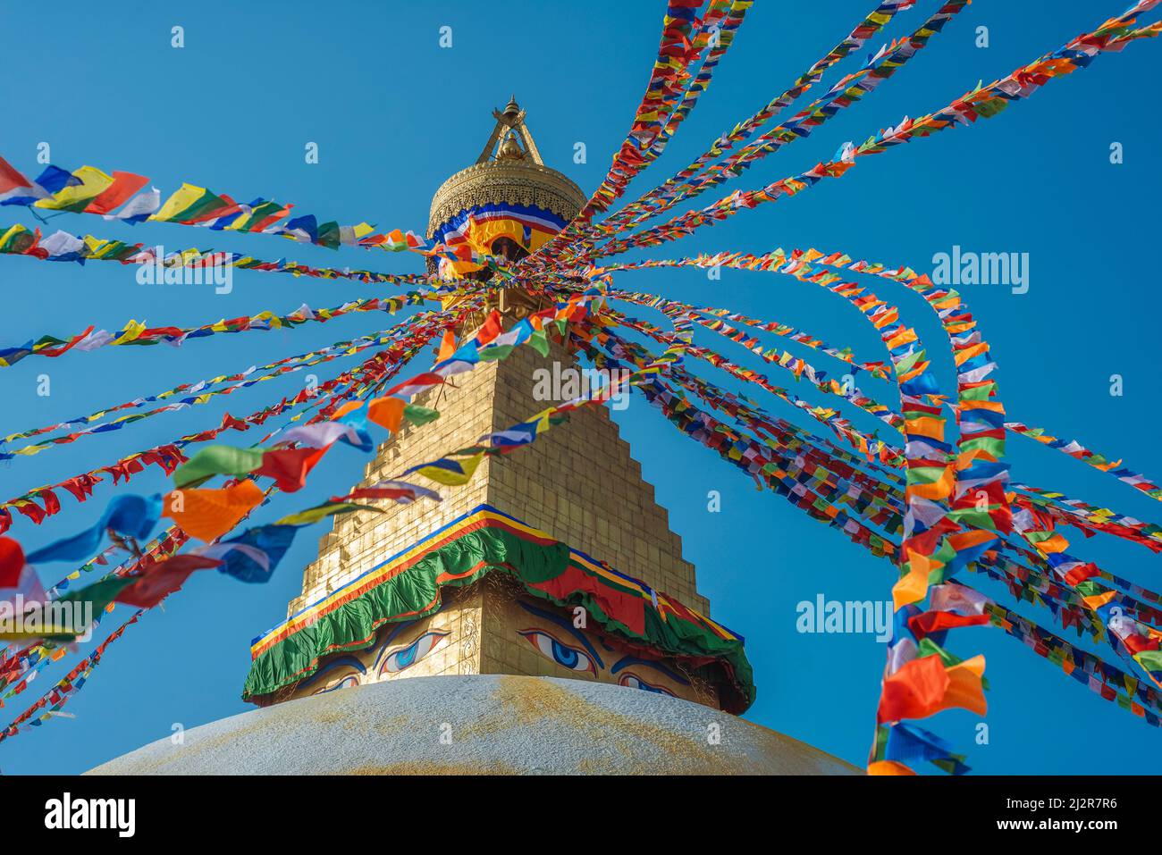 Boudha Stupa also known as Boudhanath Stupa, Kathmandu, Nepal. Boudha ...