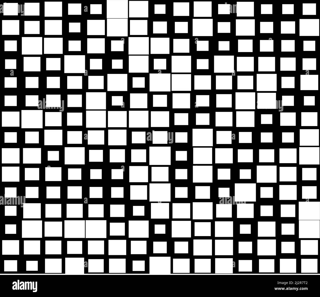 Random squares, rectangles black and white, monochrome geometric ...
