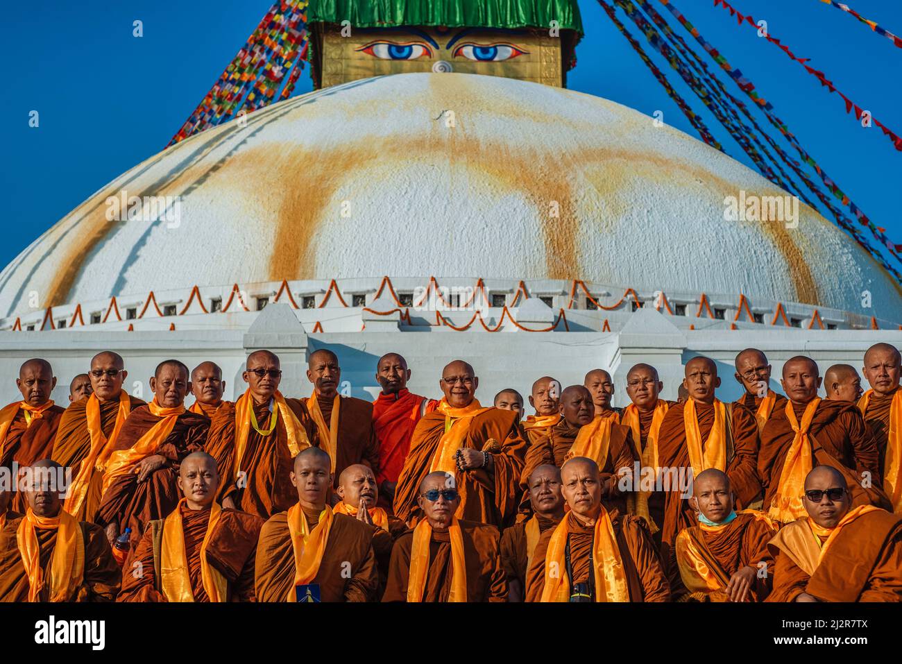 Boudha Stupa also known as Boudhanath Stupa, Kathmandu, Nepal. Boudha ...