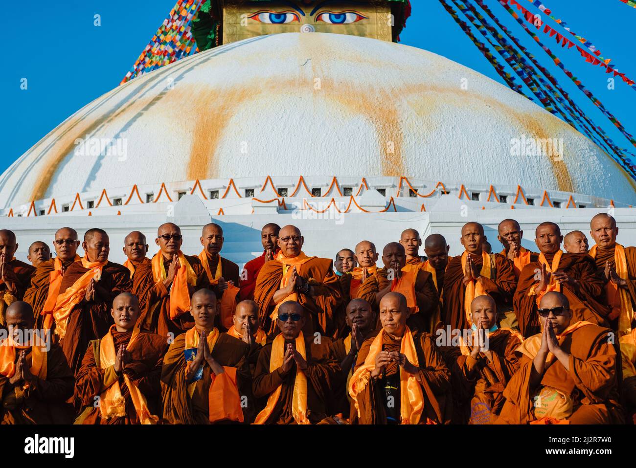 Boudha Stupa also known as Boudhanath Stupa, Kathmandu, Nepal. Boudha ...