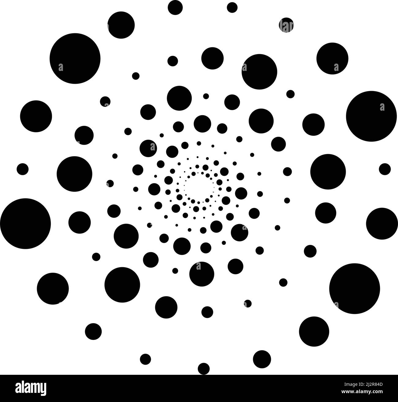 Dotted, dots, circles concentric, radial icon. Spiral, swirl, twirl and ...
