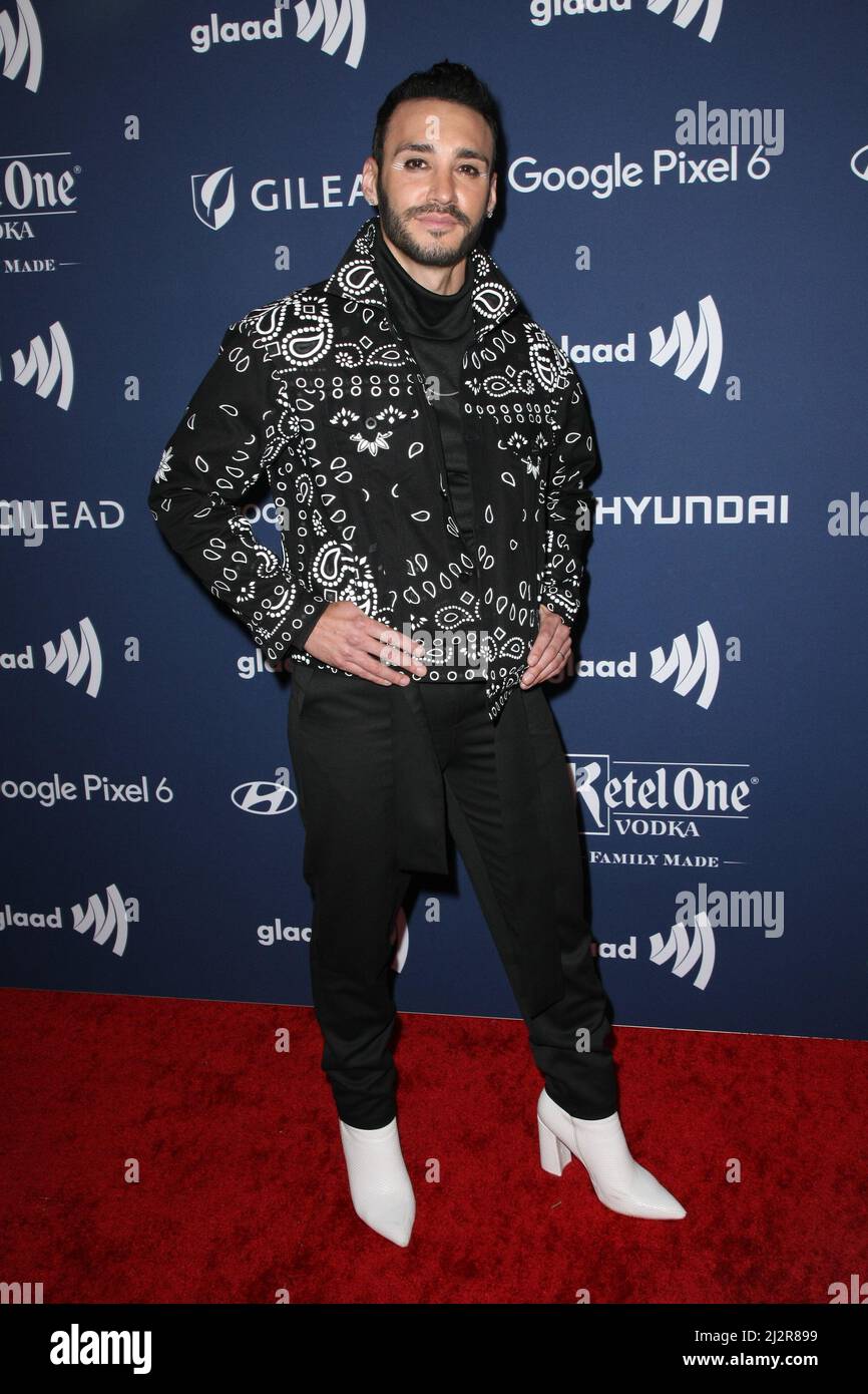 Christopher Rodriguez attends the 33rd Annual GLAAD Media Awards on ...