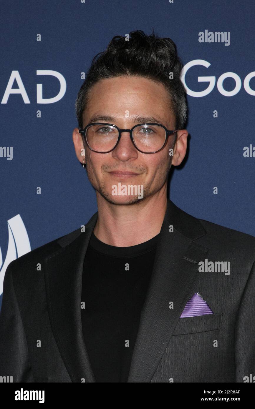 Sam Feder attends the 33rd Annual GLAAD Media Awards on April 02, 2022 ...