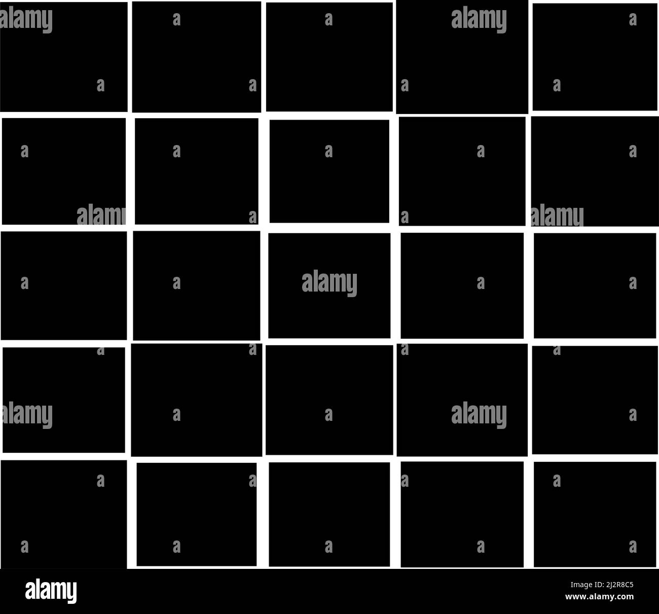 Random squares, rectangles black and white, monochrome geometric ...