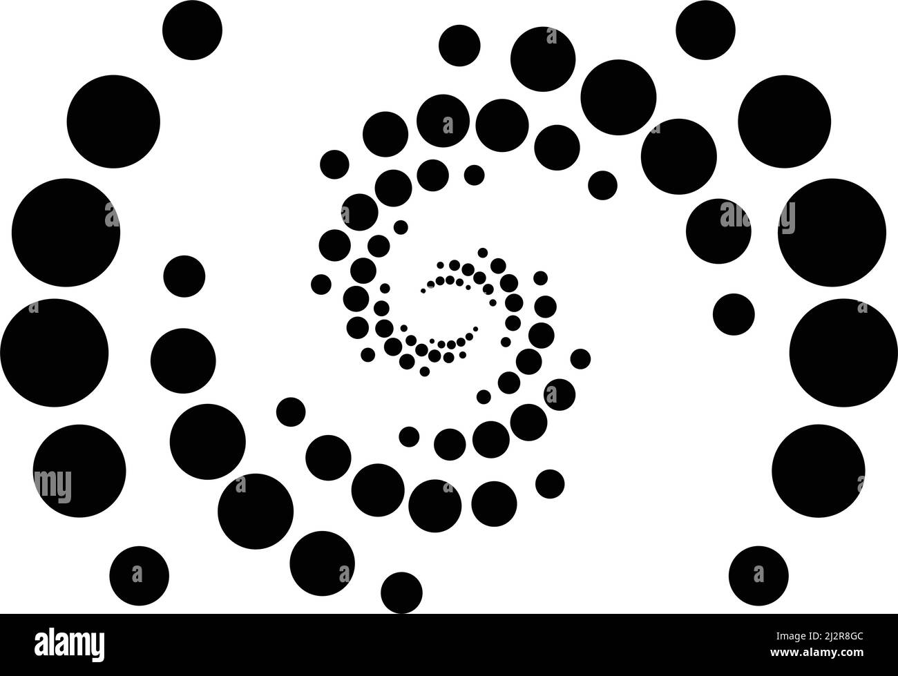 Dotted, dots, circles concentric, radial icon. Spiral, swirl, twirl and ...