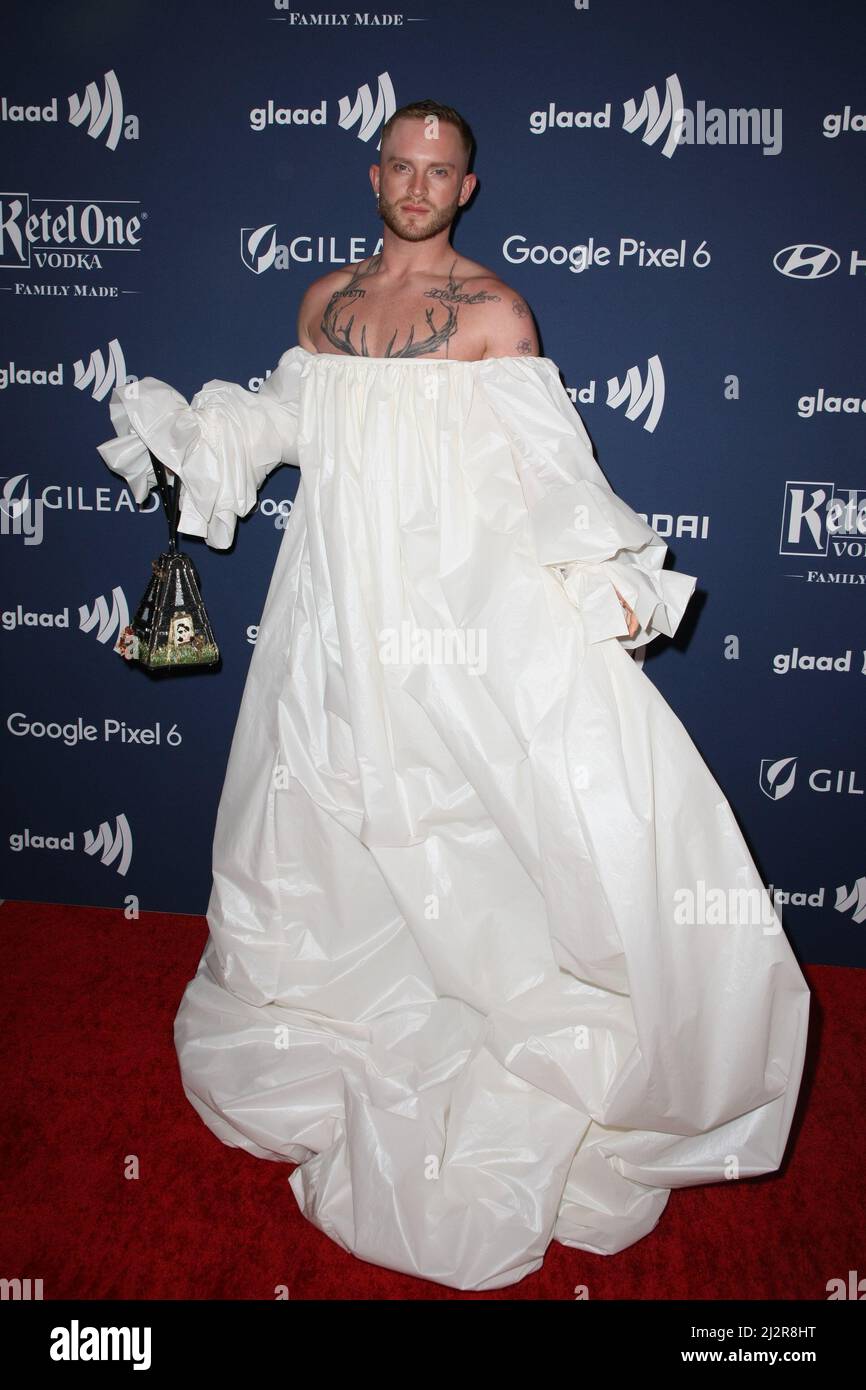 August Getty attends the 33rd Annual GLAAD Media Awards on April 02 ...