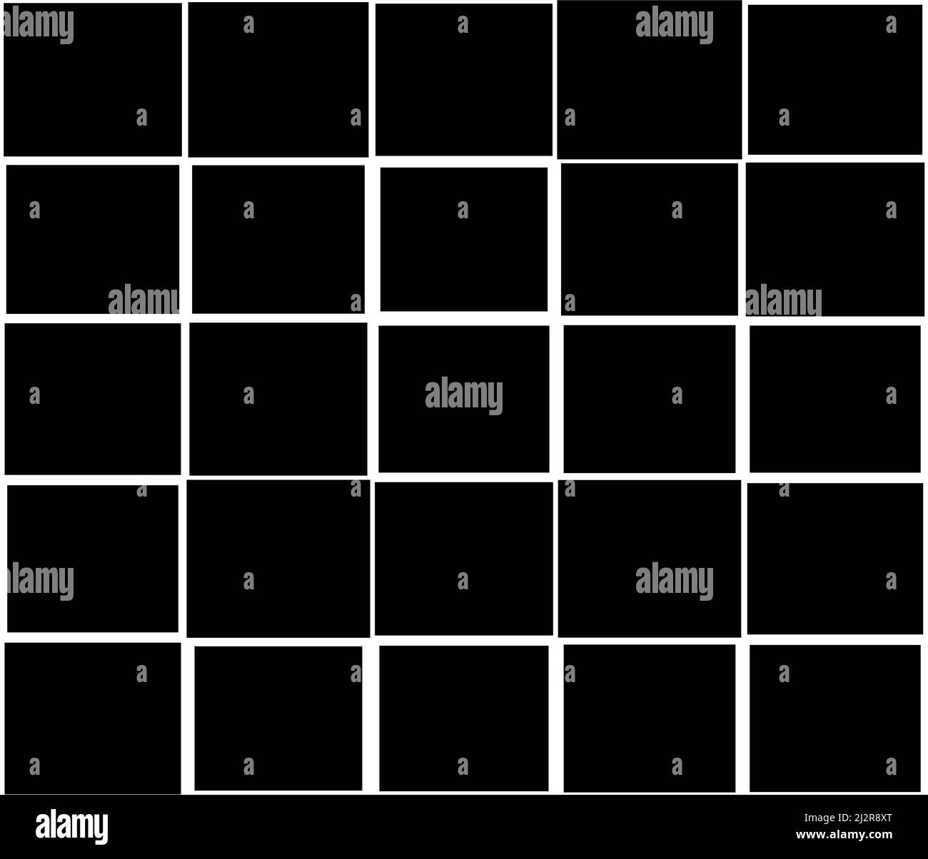 Random squares, rectangles black and white, monochrome geometric ...