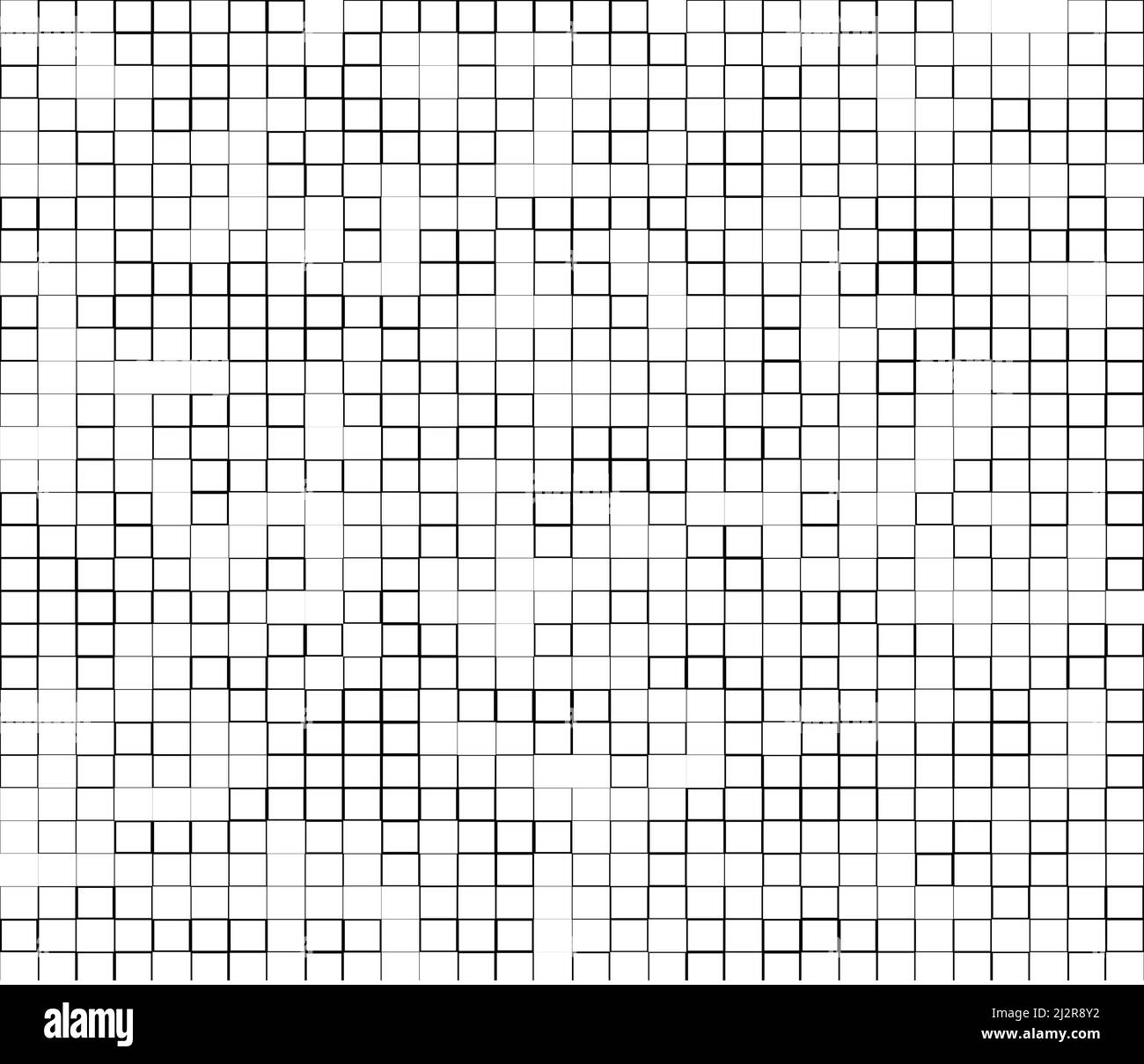 Random squares, rectangles black and white, monochrome geometric ...