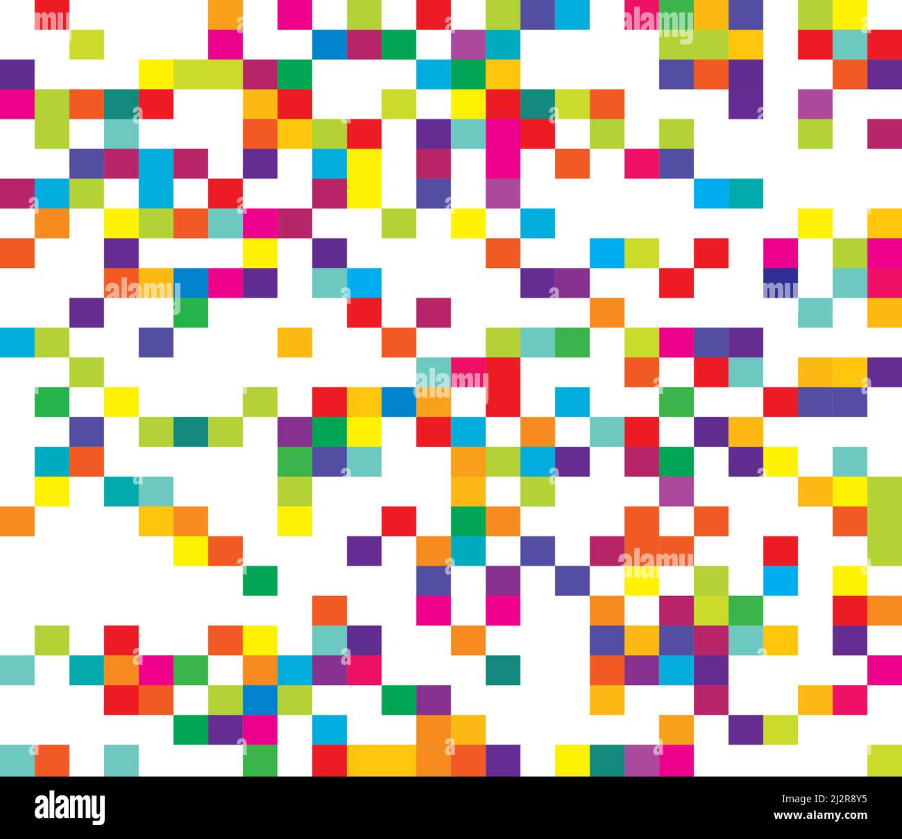 Random squares, rectangles black and white, monochrome geometric ...