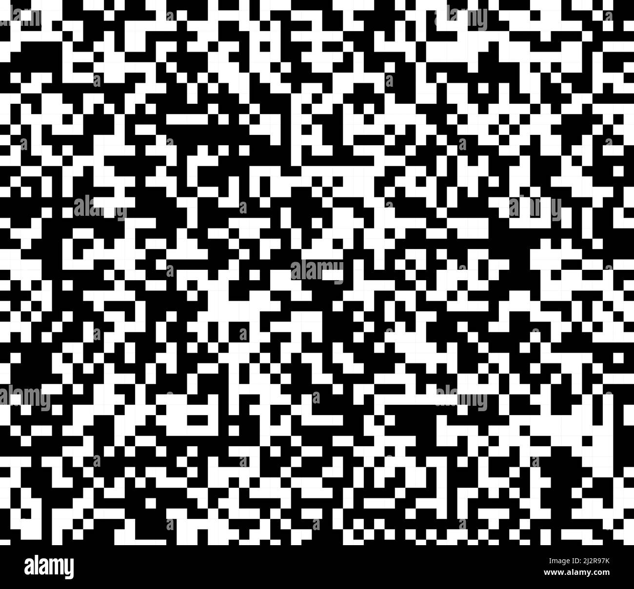 Random squares, rectangles black and white, monochrome geometric ...