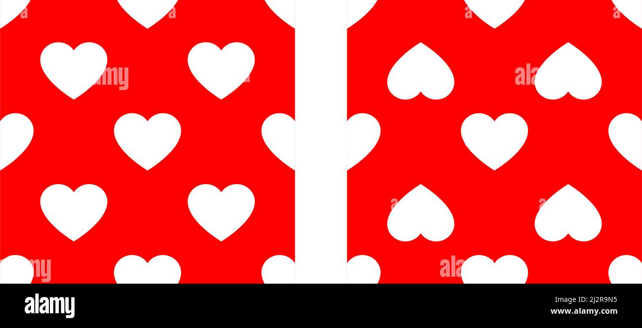 Seamless, repeatable heart shape, icon pattern, texture. Heart wrapper ...