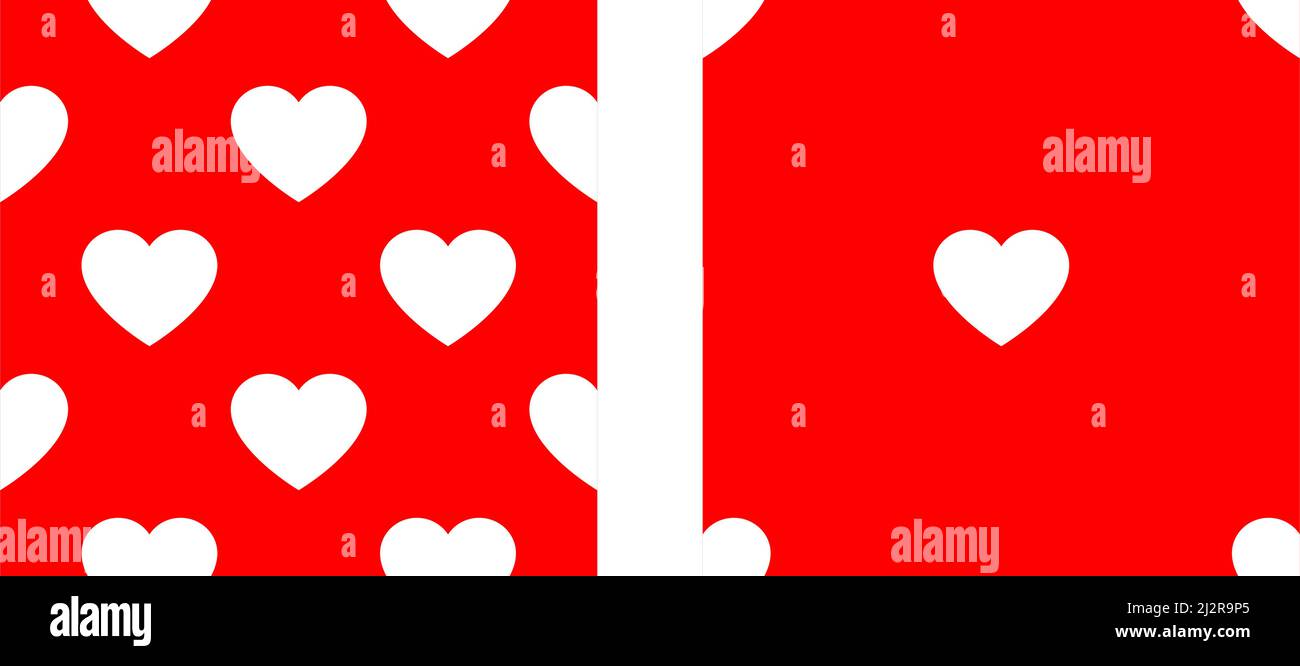 Seamless, repeatable heart shape, icon pattern, texture. Heart wrapper ...