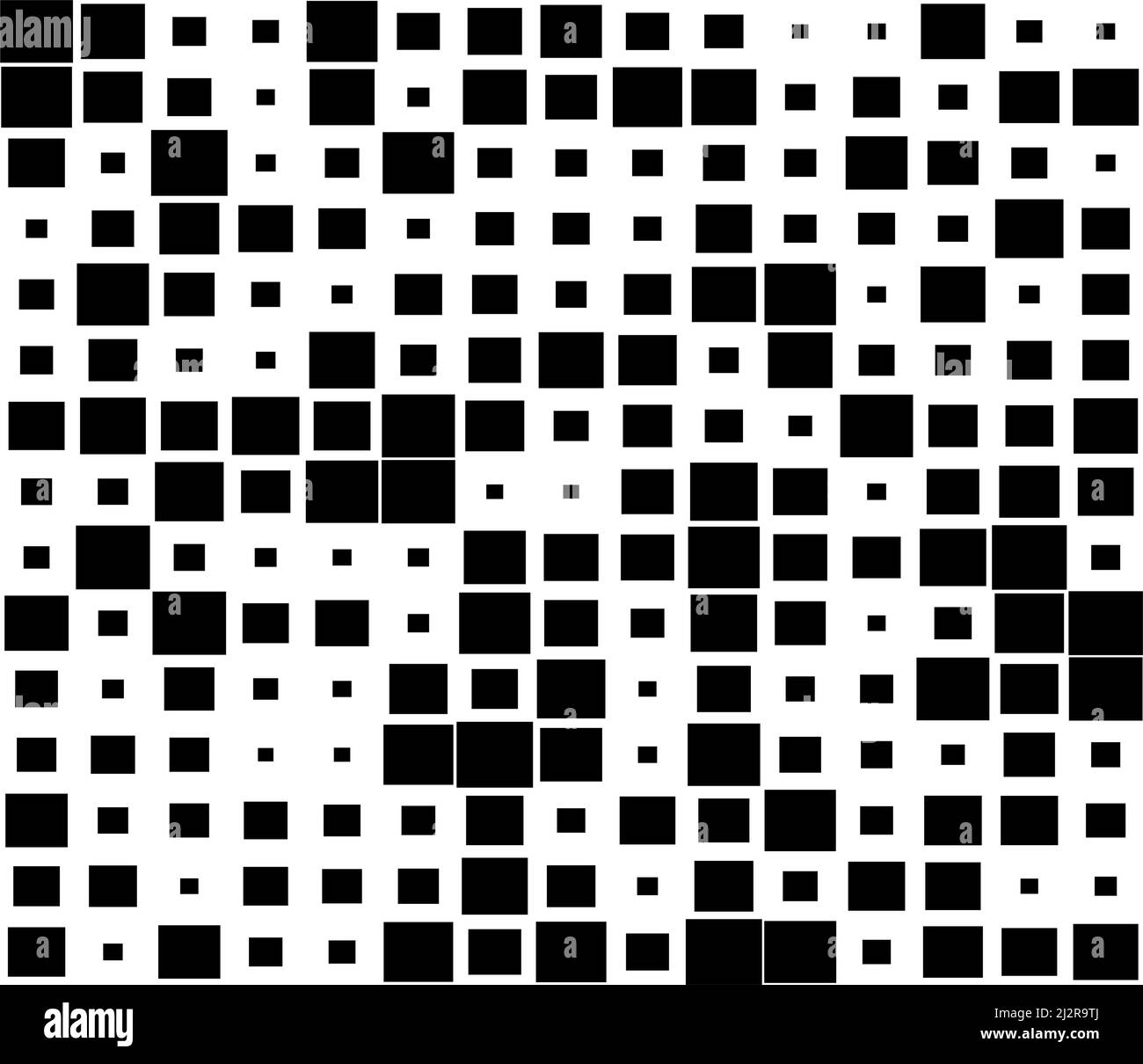 Random squares, rectangles black and white, monochrome geometric ...