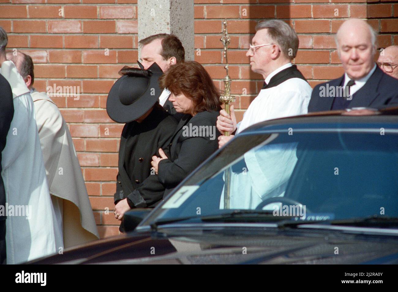 The funeral of James Bulger, Sacred Heart Church, Kirkby. Denise Bulger ...