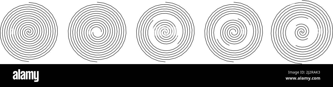 Spirally shape. Swirl, twirl, whirl and twirl vector design element ...