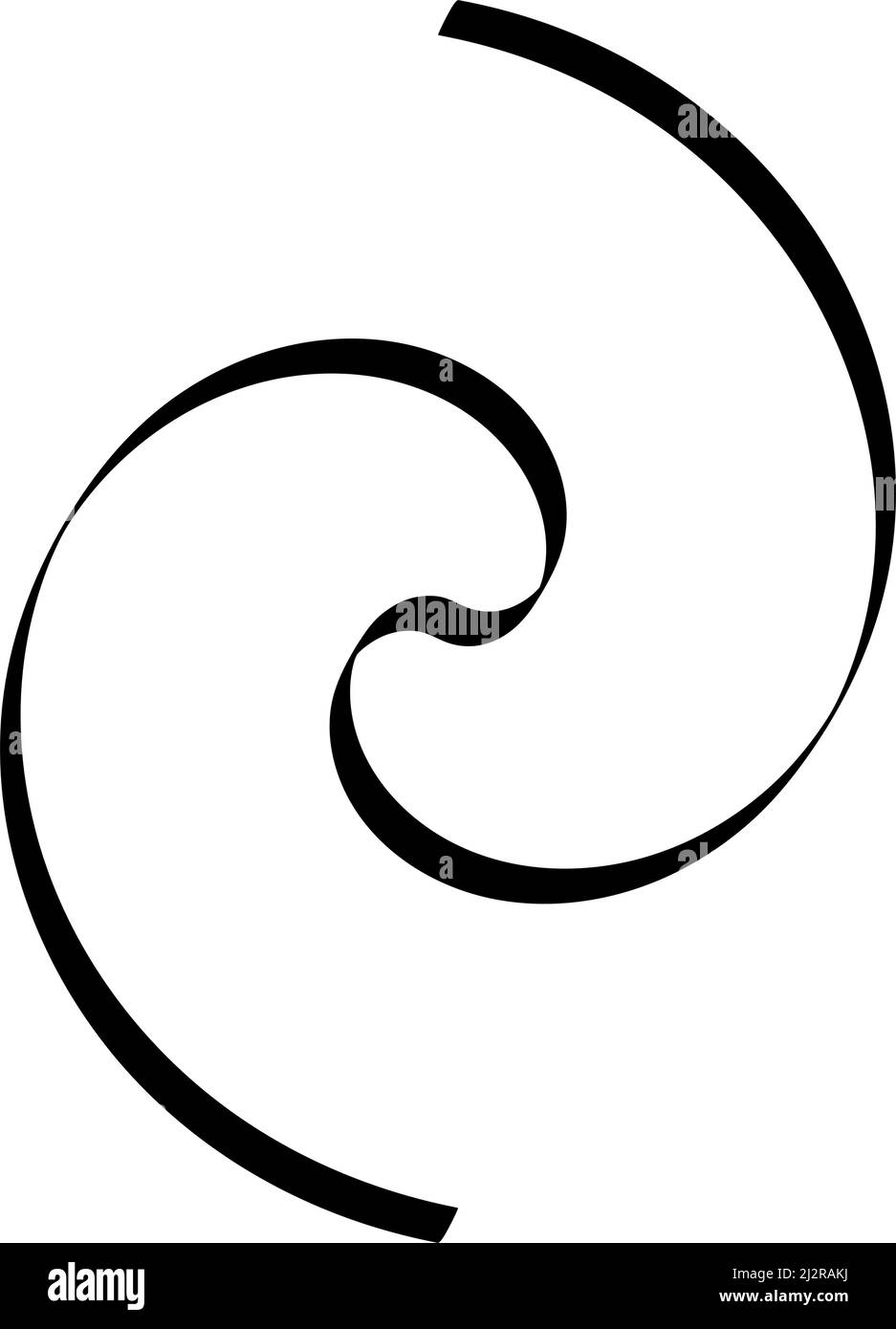 Spirally shape. Swirl, twirl, whirl and twirl vector design element ...