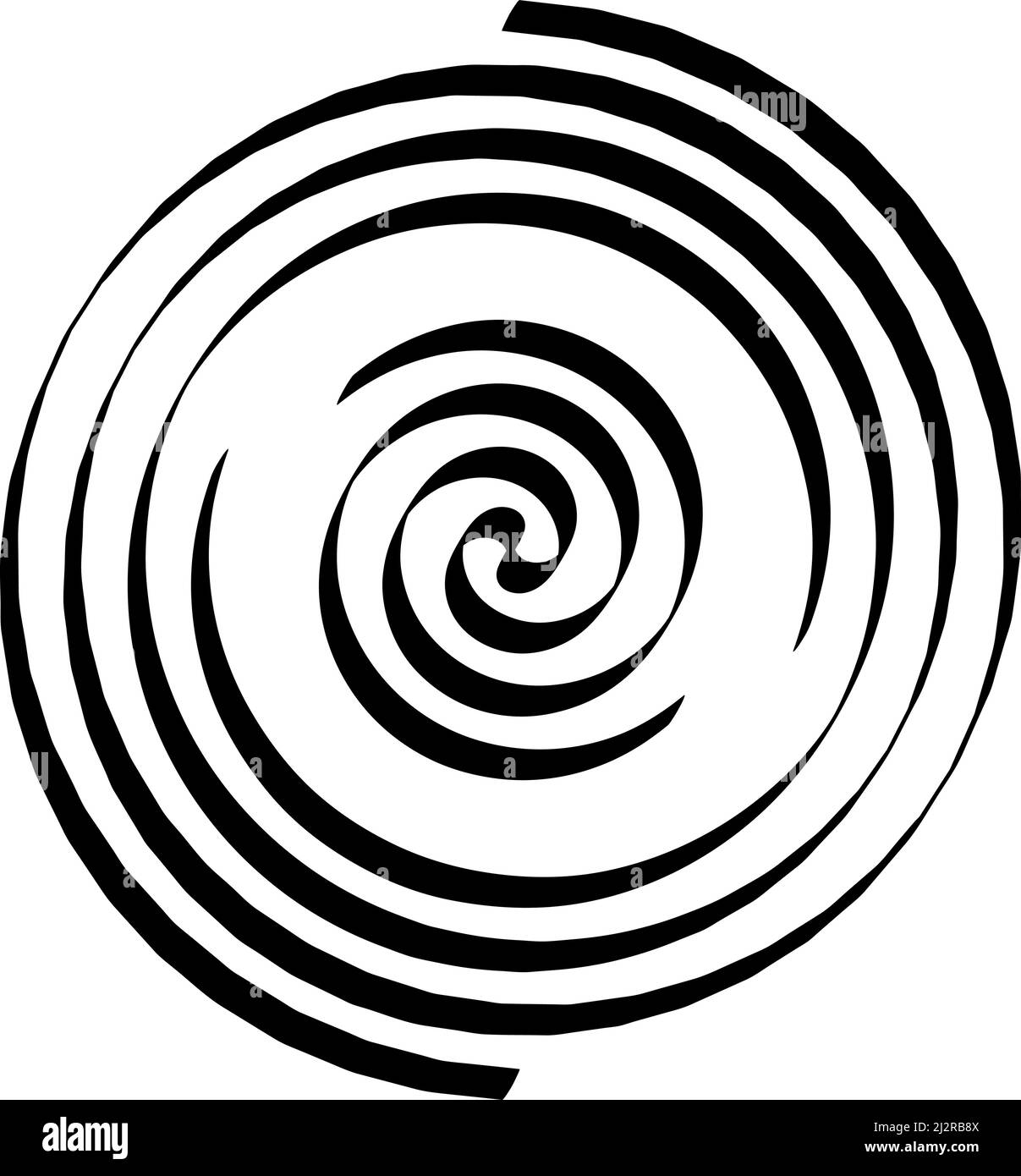 Spirally shape. Swirl, twirl, whirl and twirl vector design element ...