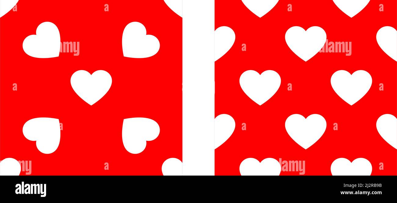 Seamless, repeatable heart shape, icon pattern, texture. Heart wrapper ...
