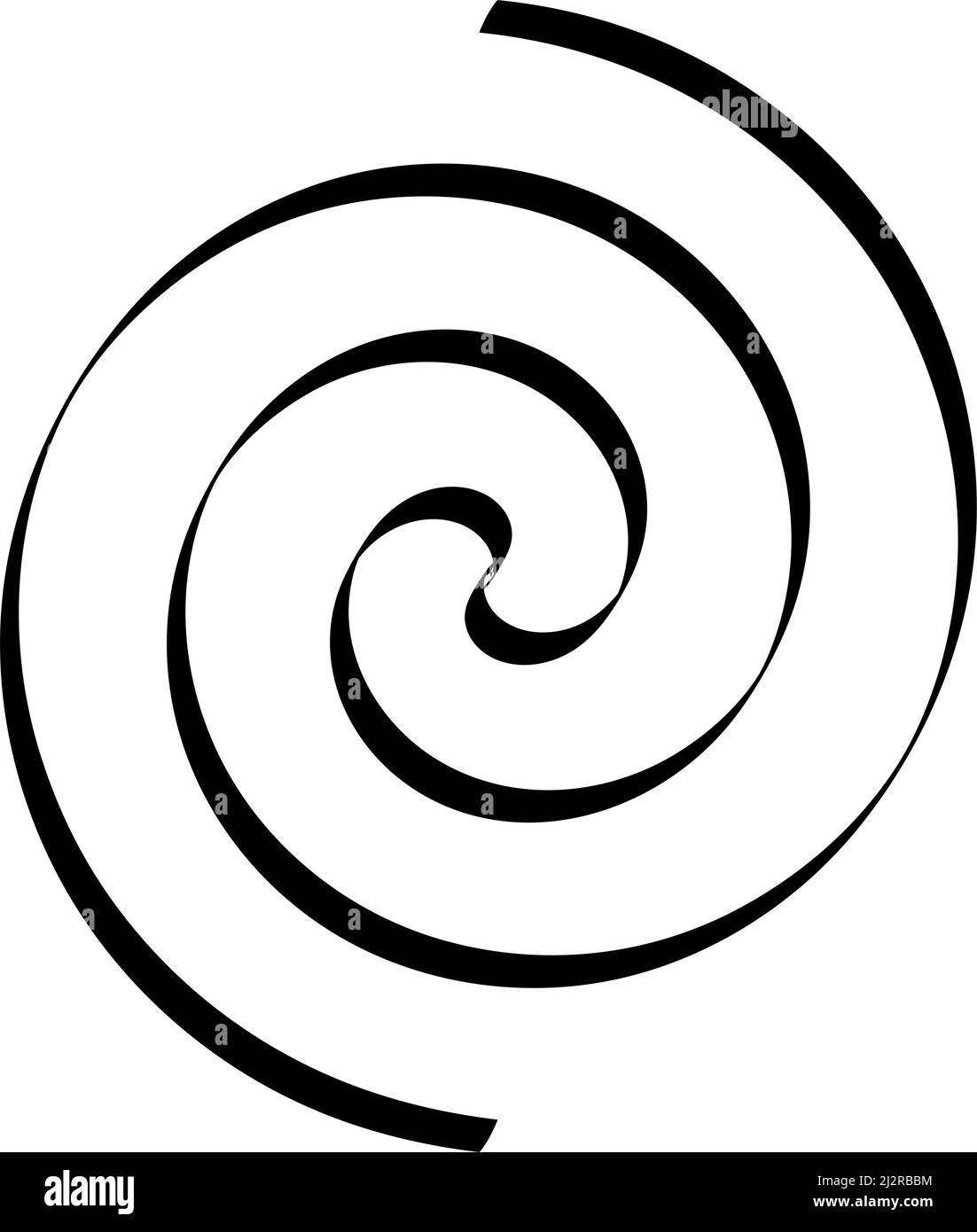 Spirally shape. Swirl, twirl, whirl and twirl vector design element ...