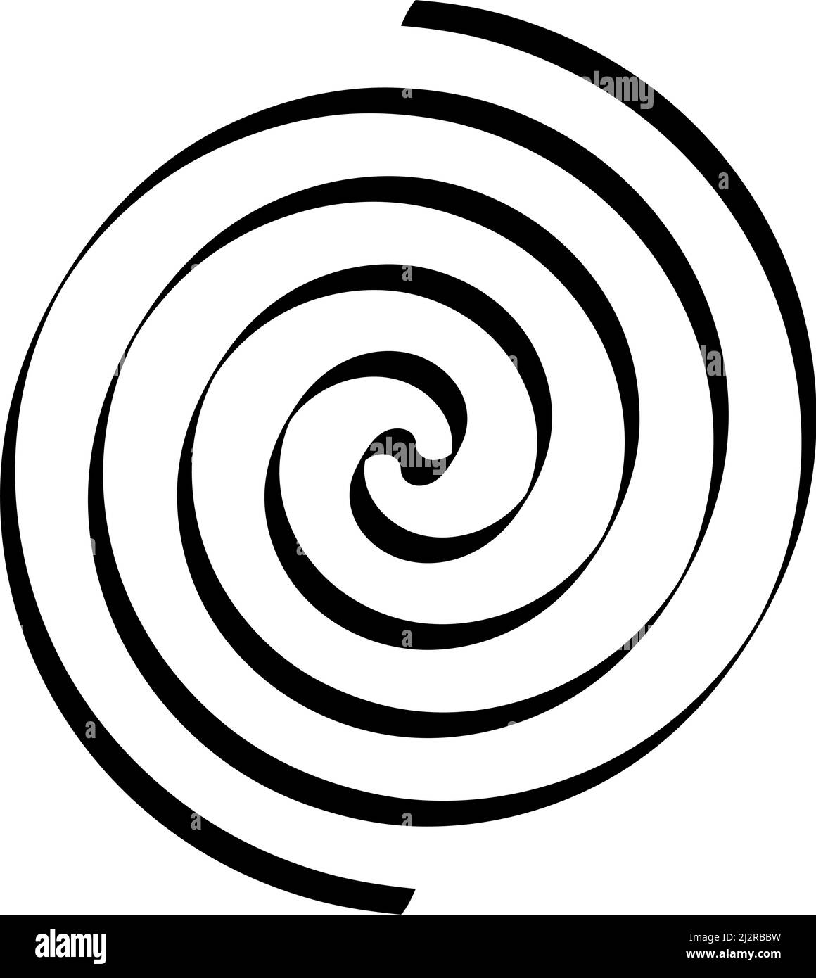 Spirally shape. Swirl, twirl, whirl and twirl vector design element ...