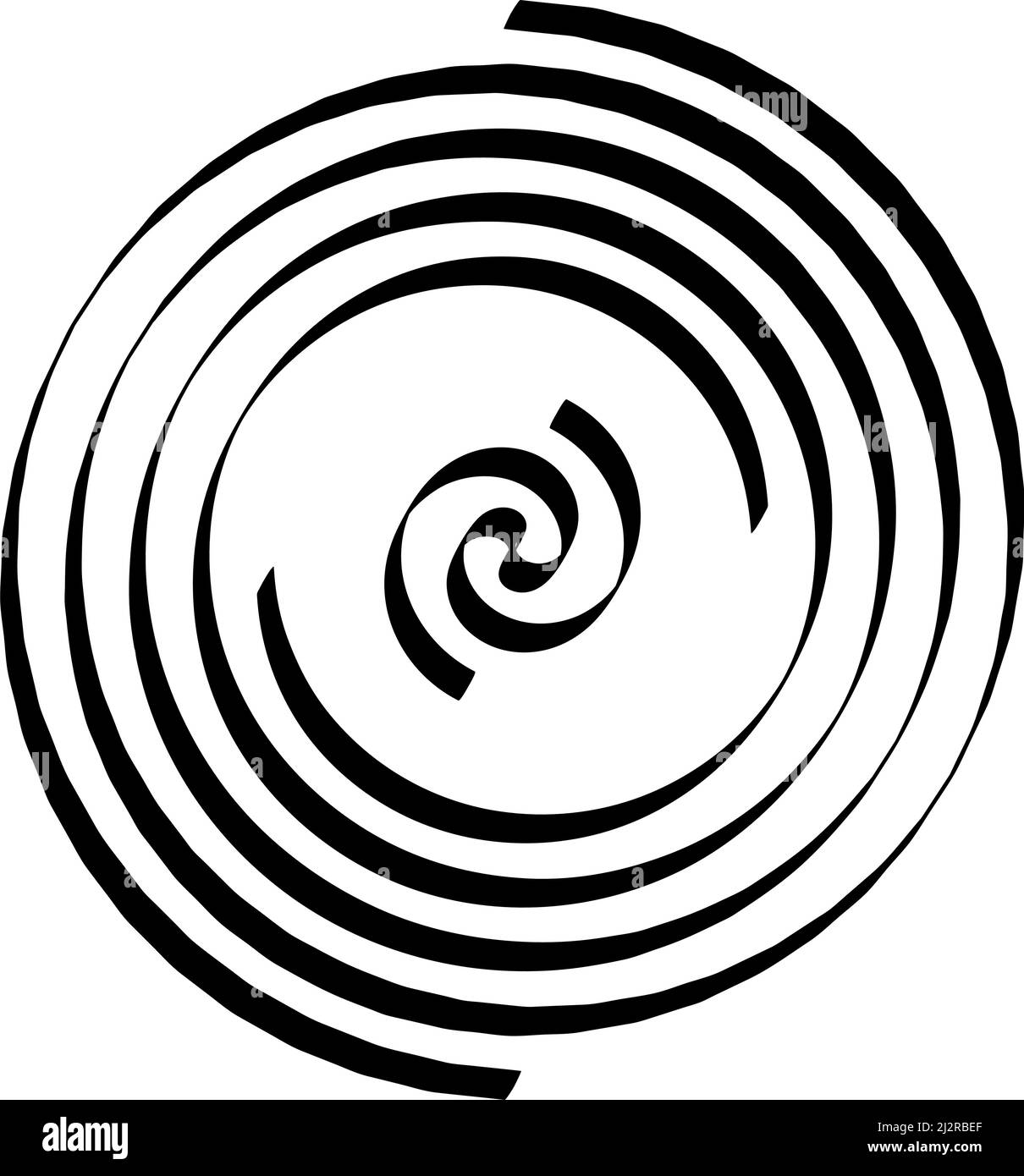 Spirally shape. Swirl, twirl, whirl and twirl vector design element ...