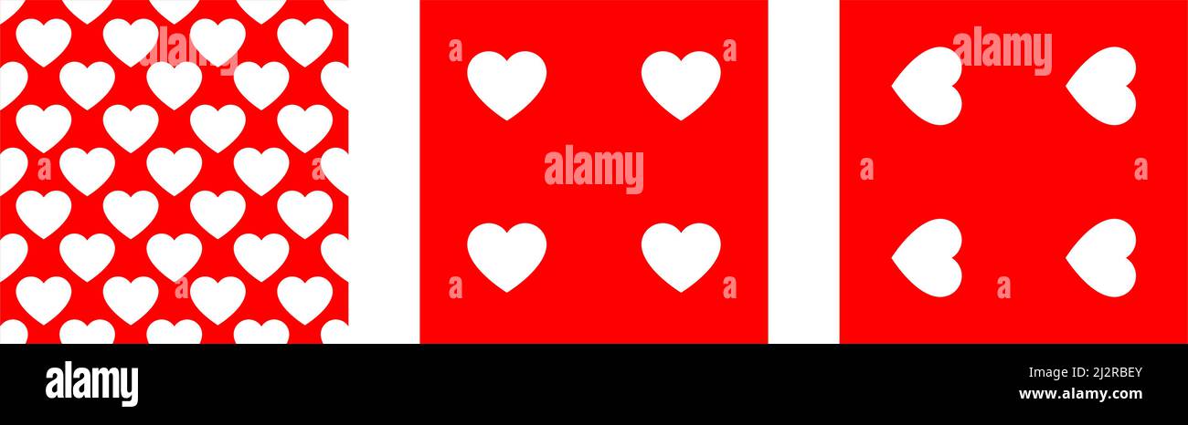 Seamless, repeatable heart shape, icon pattern, texture. Heart wrapper ...