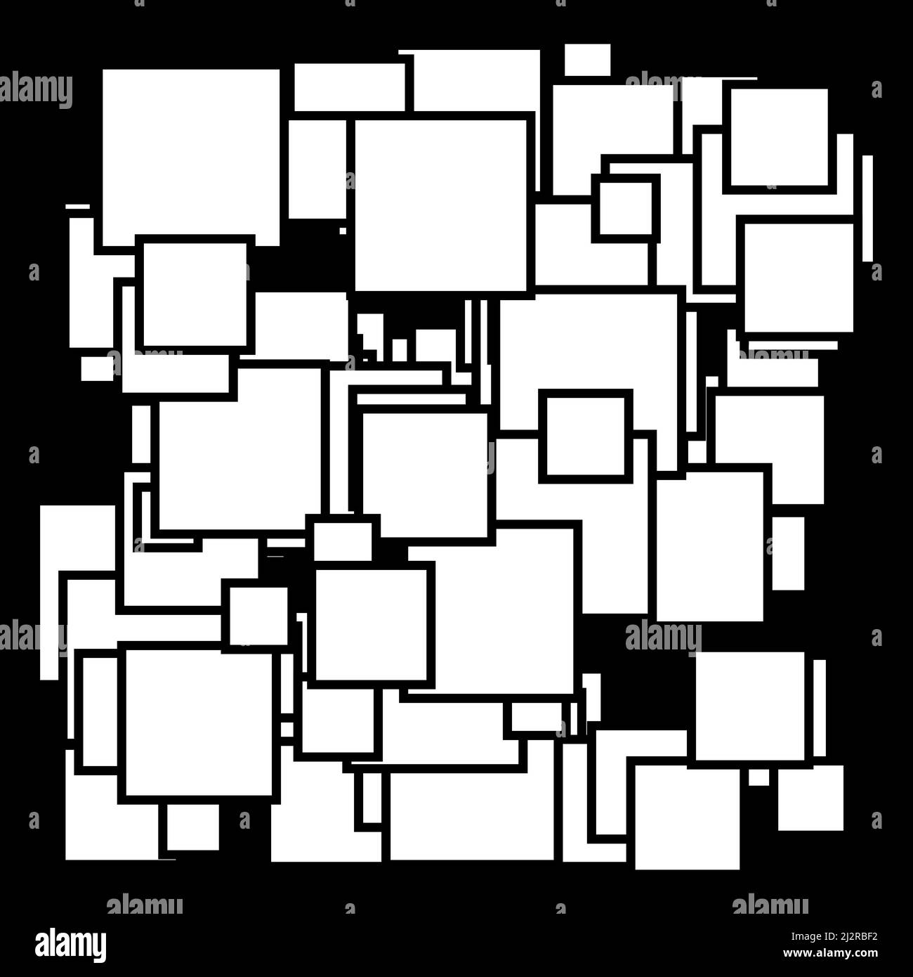 Random, scattered squares pattern, texture element. Randomness concept ...