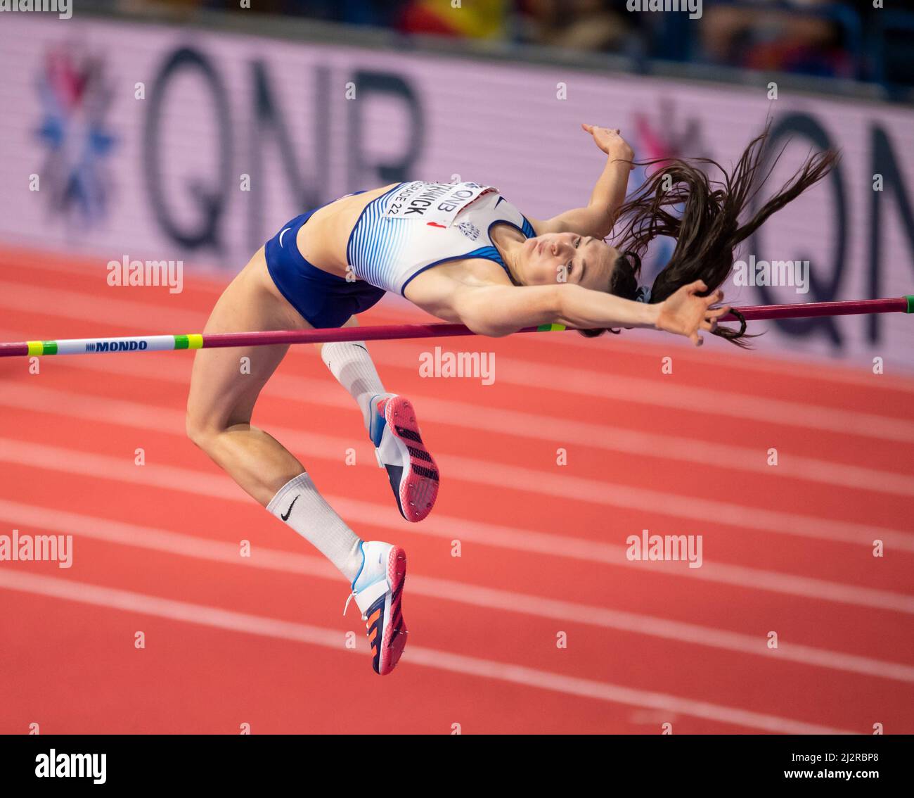 Emily Borthwick GB & NI competing in the women’s high jump on Day Two ...