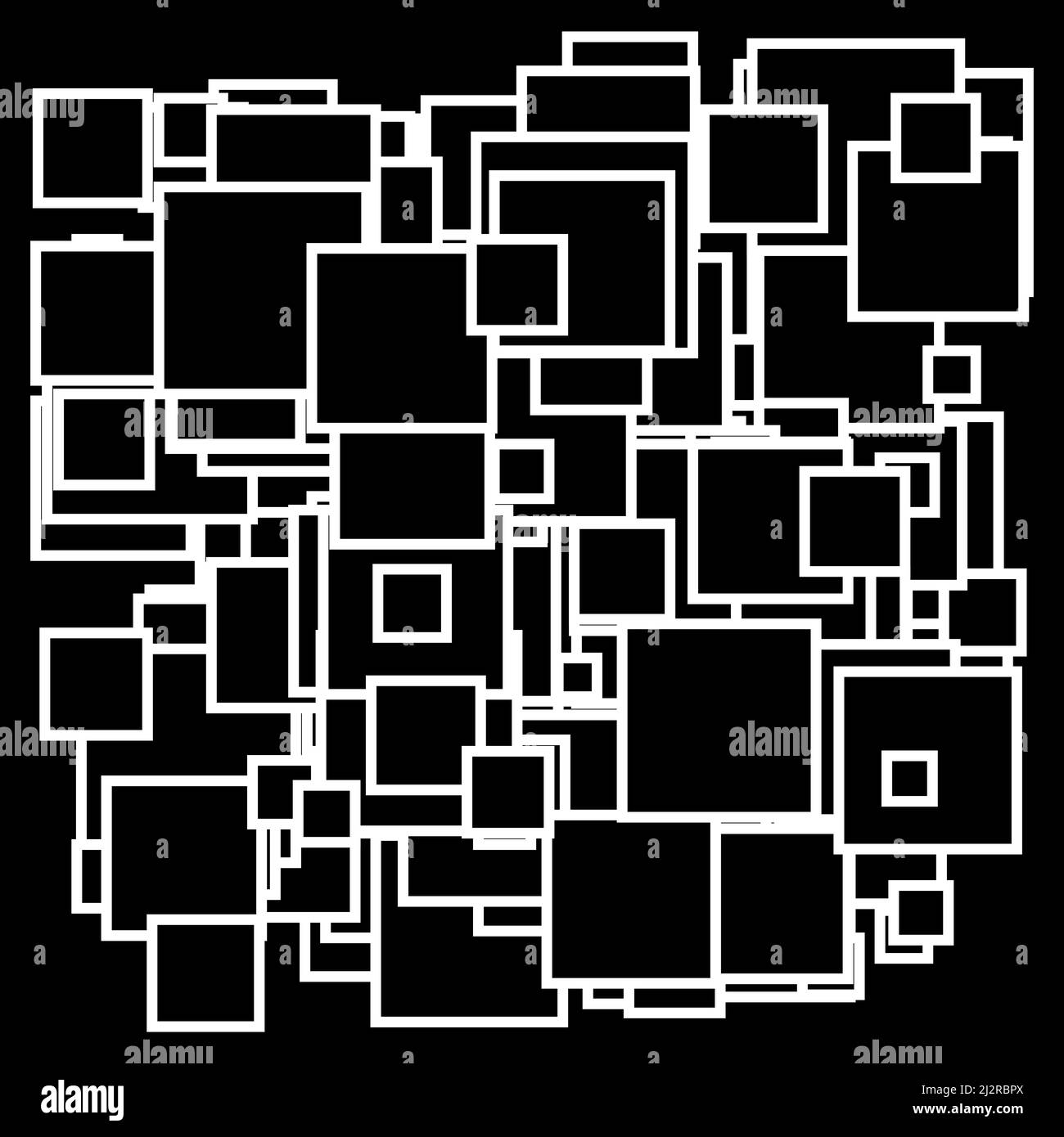 Random, scattered squares pattern, texture element. Randomness concept ...