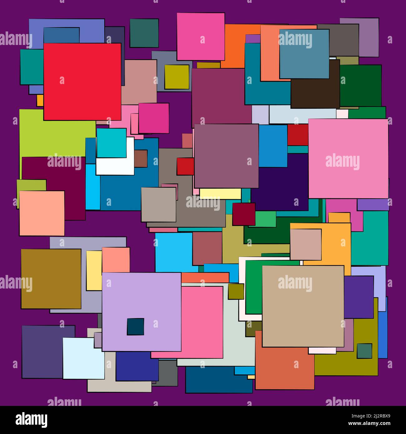 Random, scattered squares pattern, texture element. Randomness concept ...