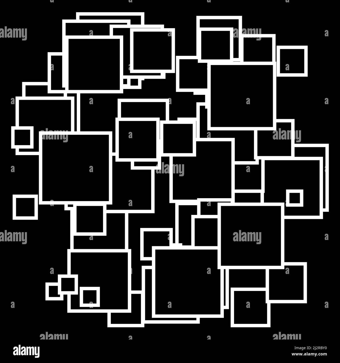 Random, scattered squares pattern, texture element. Randomness concept ...