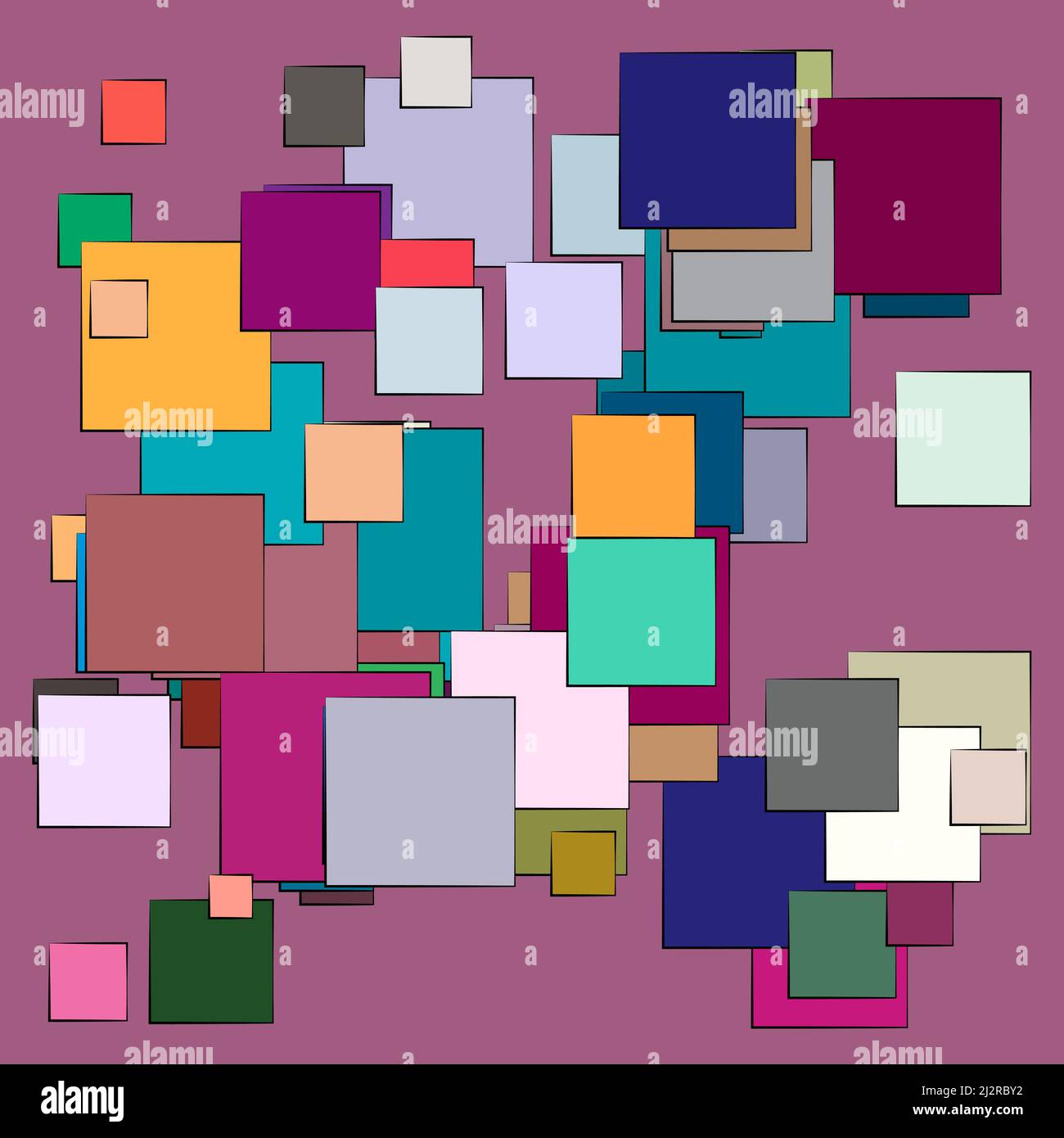 Random, scattered squares pattern, texture element. Randomness concept ...