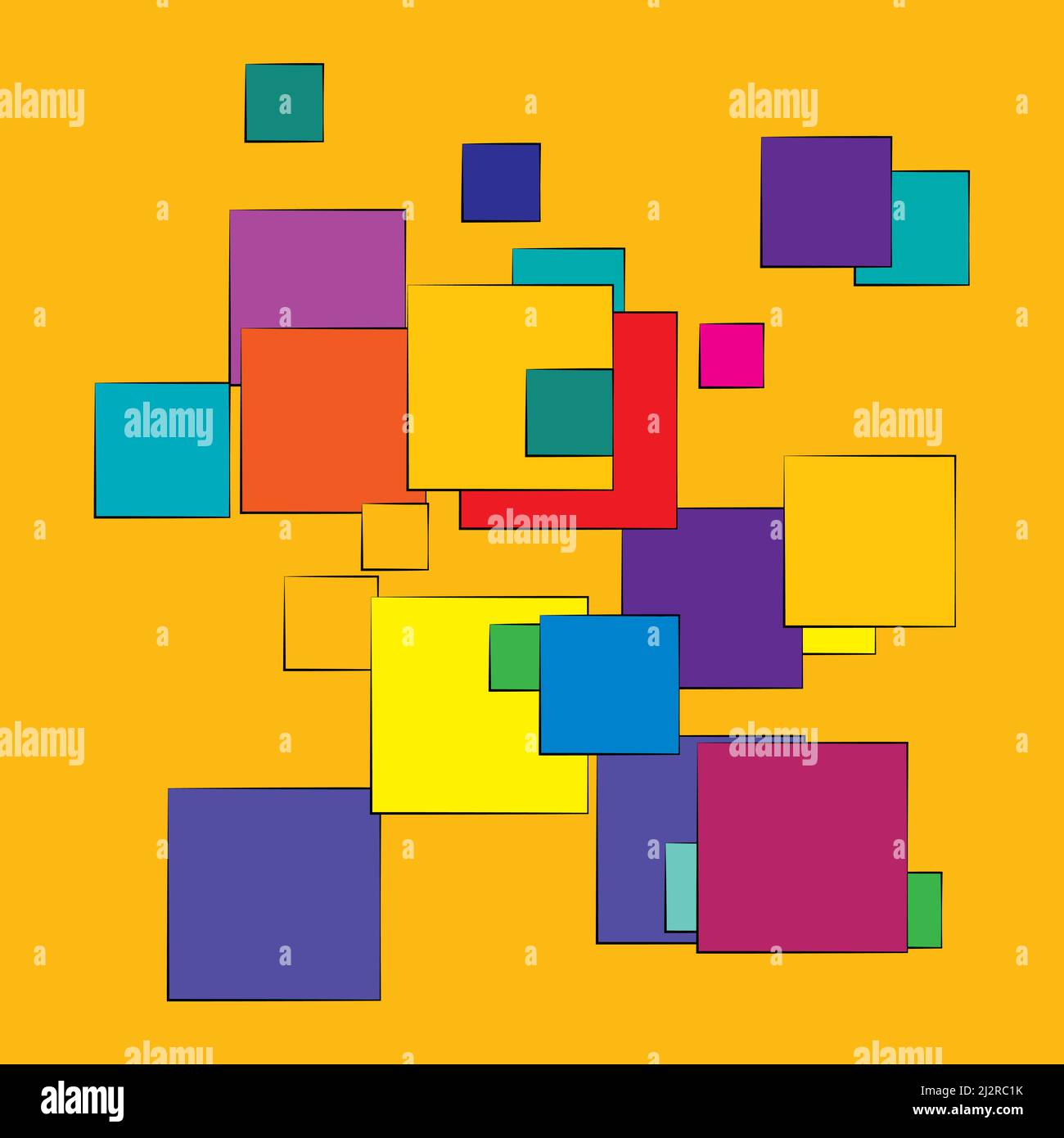Random, scattered squares pattern, texture element. Randomness concept ...