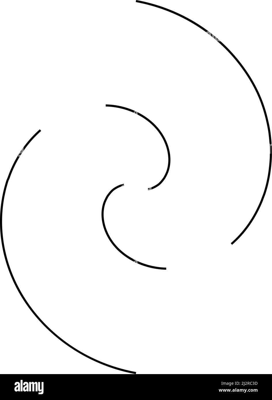 Spirally shape. Swirl, twirl, whirl and twirl vector design element ...