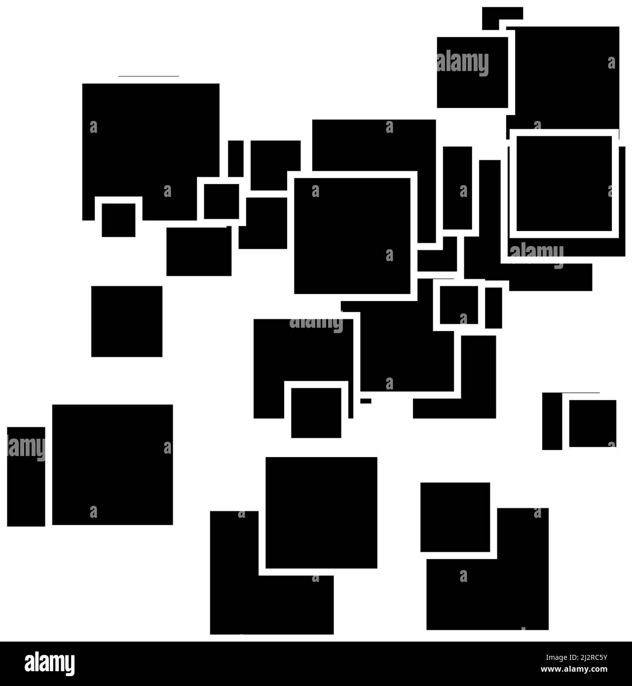 Random, scattered squares pattern, texture element. Randomness concept ...