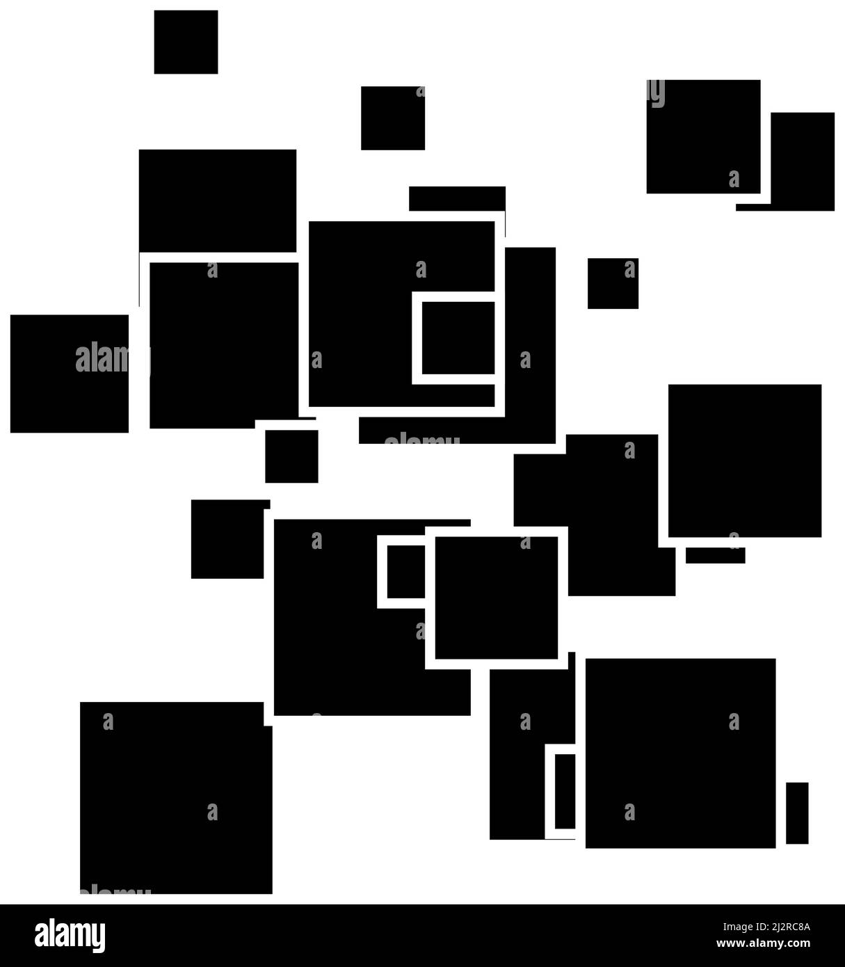 Random, scattered squares pattern, texture element. Randomness concept ...