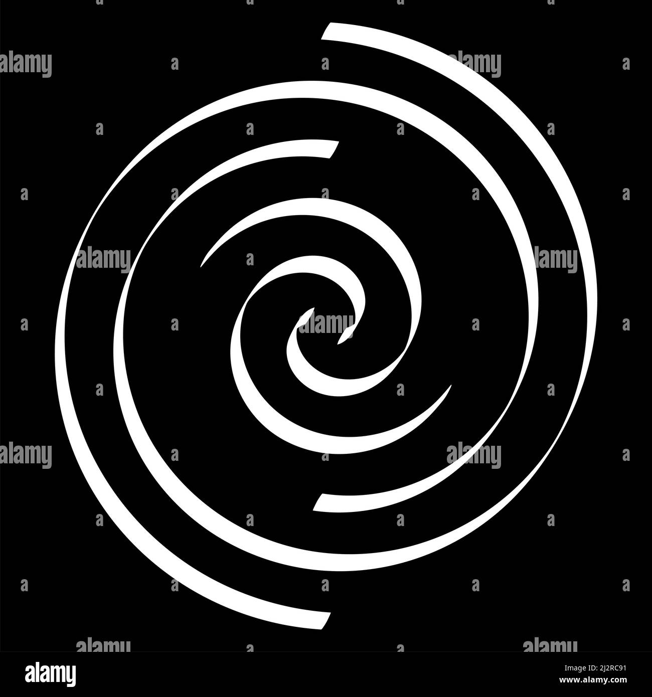 Spirally shape. Swirl, twirl, whirl and twirl vector design element ...